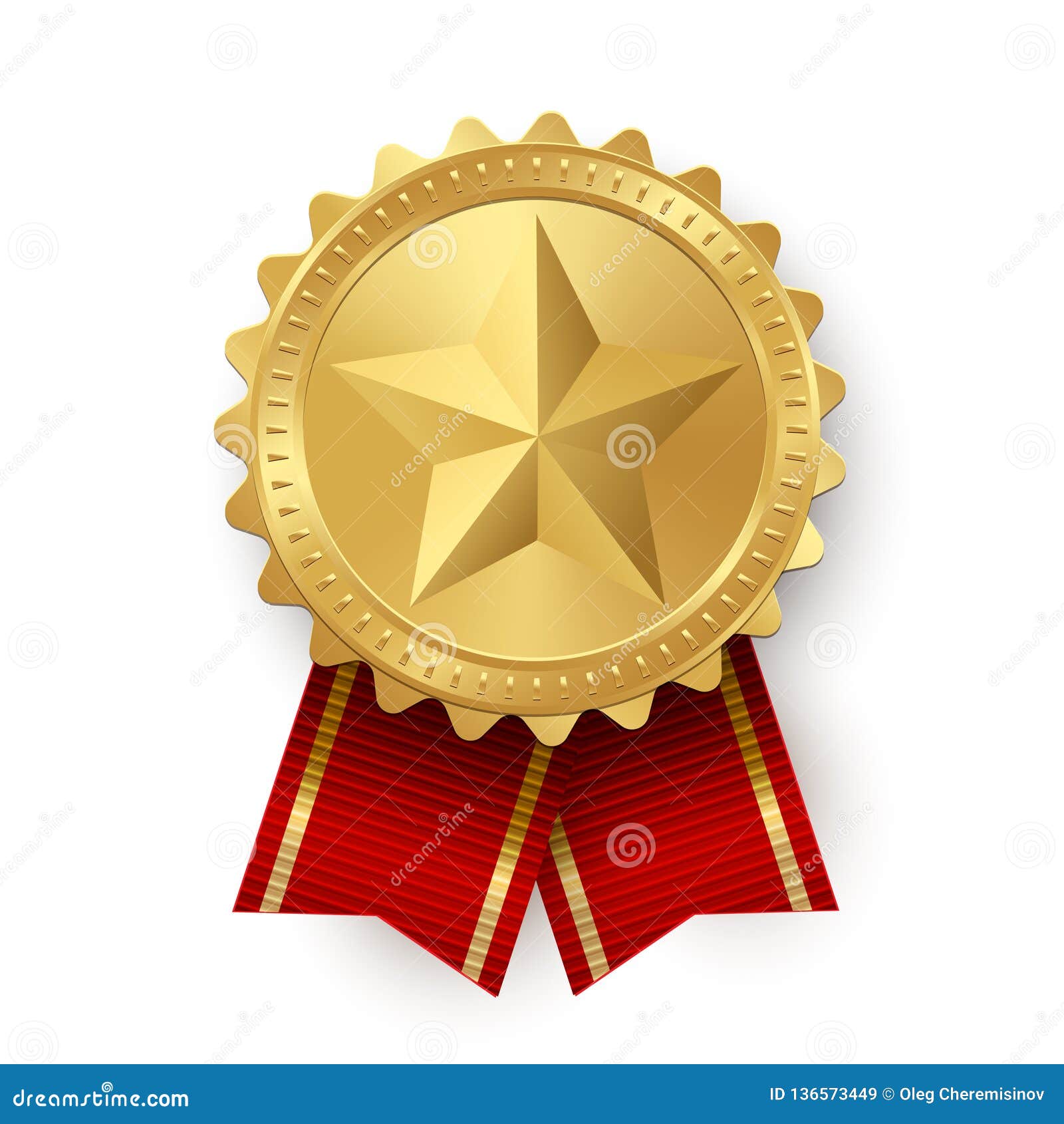 Golden Medallion Cartoon Vector | CartoonDealer.com #6989547