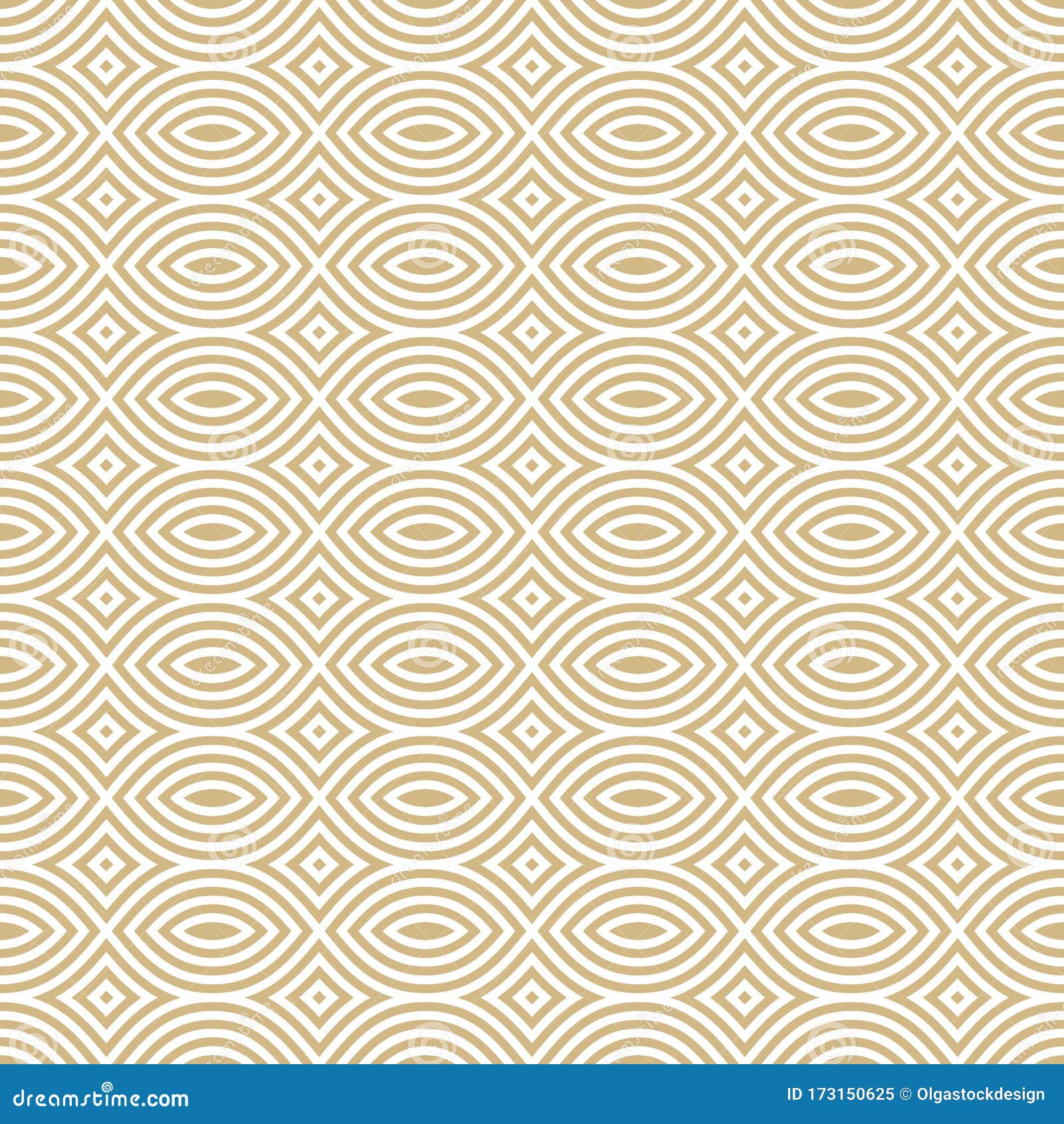 Vector Golden Mesh Seamless Pattern With Thin Curved Lines Delicate