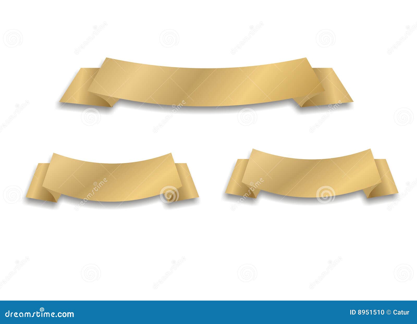 Vector golden ribbon stock vector. Illustration of symbol - 8951510