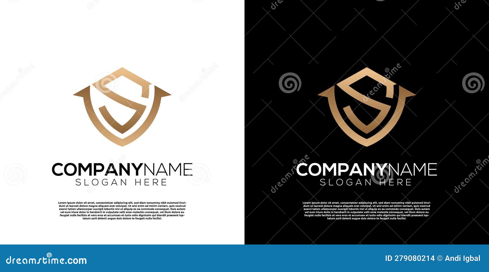 Vector Golden Shield S V Letter Logo Stock Vector - Illustration of ...