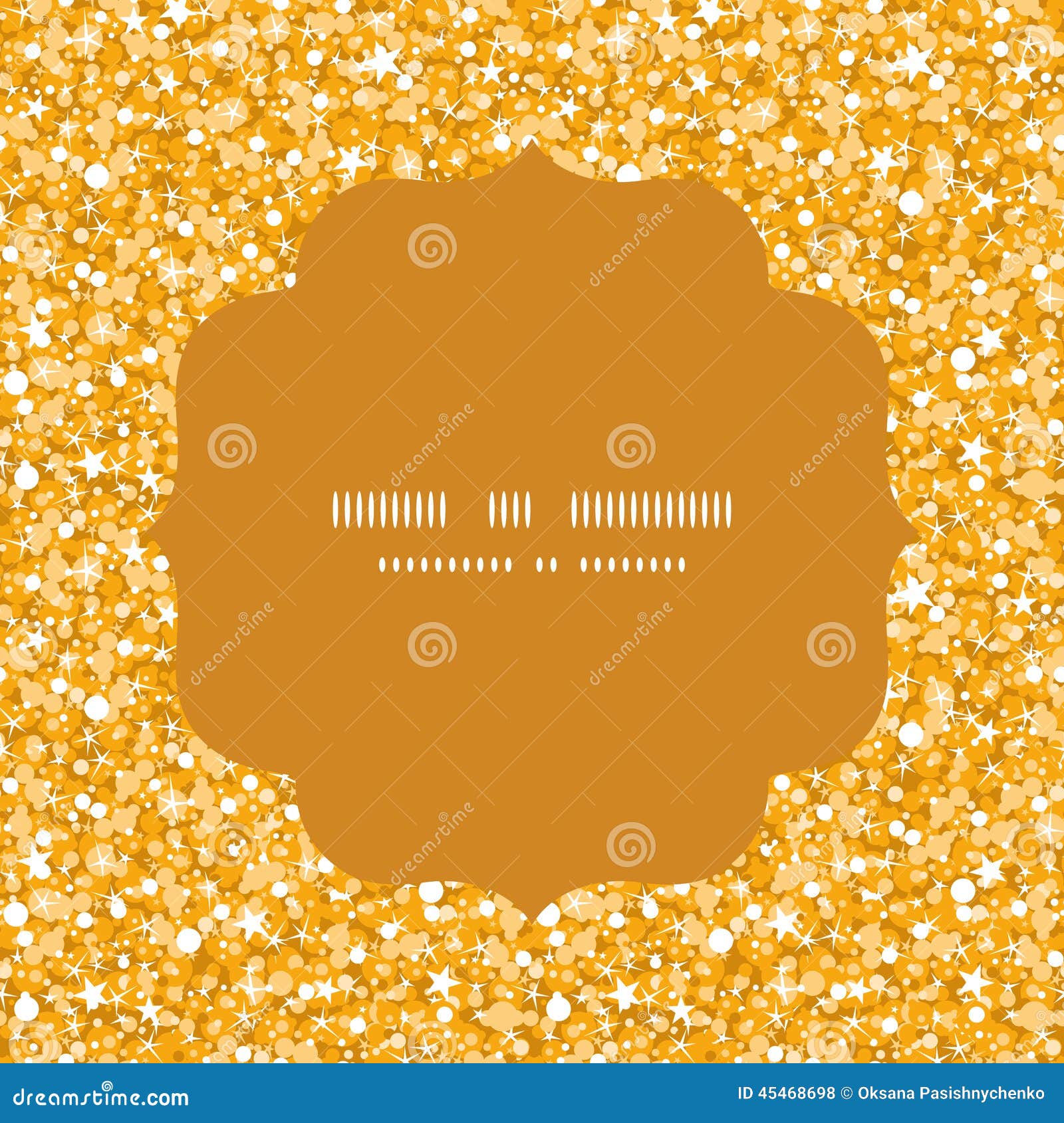 Vector Golden Shiny Glitter Texture Circle Frame Stock Vector ...