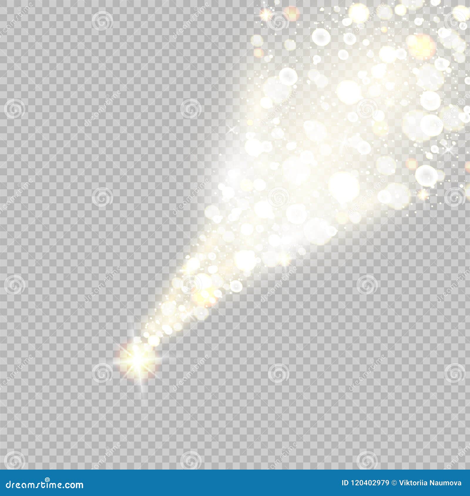 Vector Golden Sparkling Falling Star. Vector Illustration Stock Vector ...