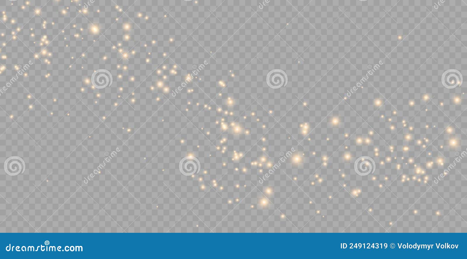Vector Golden Sparkling Falling Star. Stardust Trail. Cosmic Glittering ...