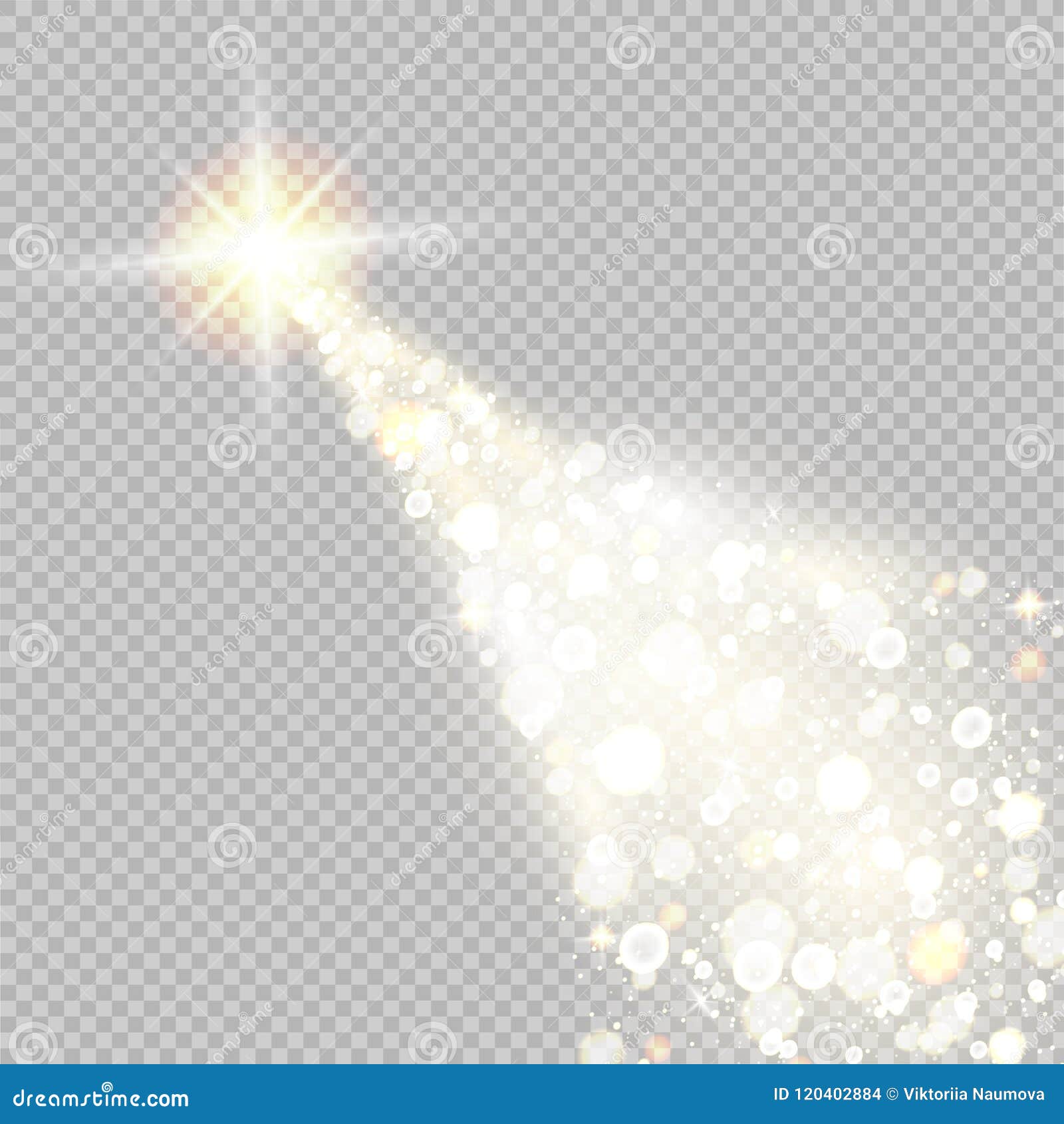 Vector Golden Sparkling Falling Star. Vector Illustration Stock Vector ...