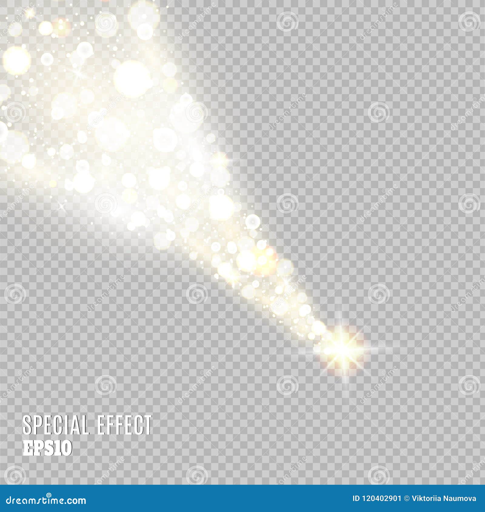 Vector Golden Sparkling Falling Star. Vector Illustration Stock ...