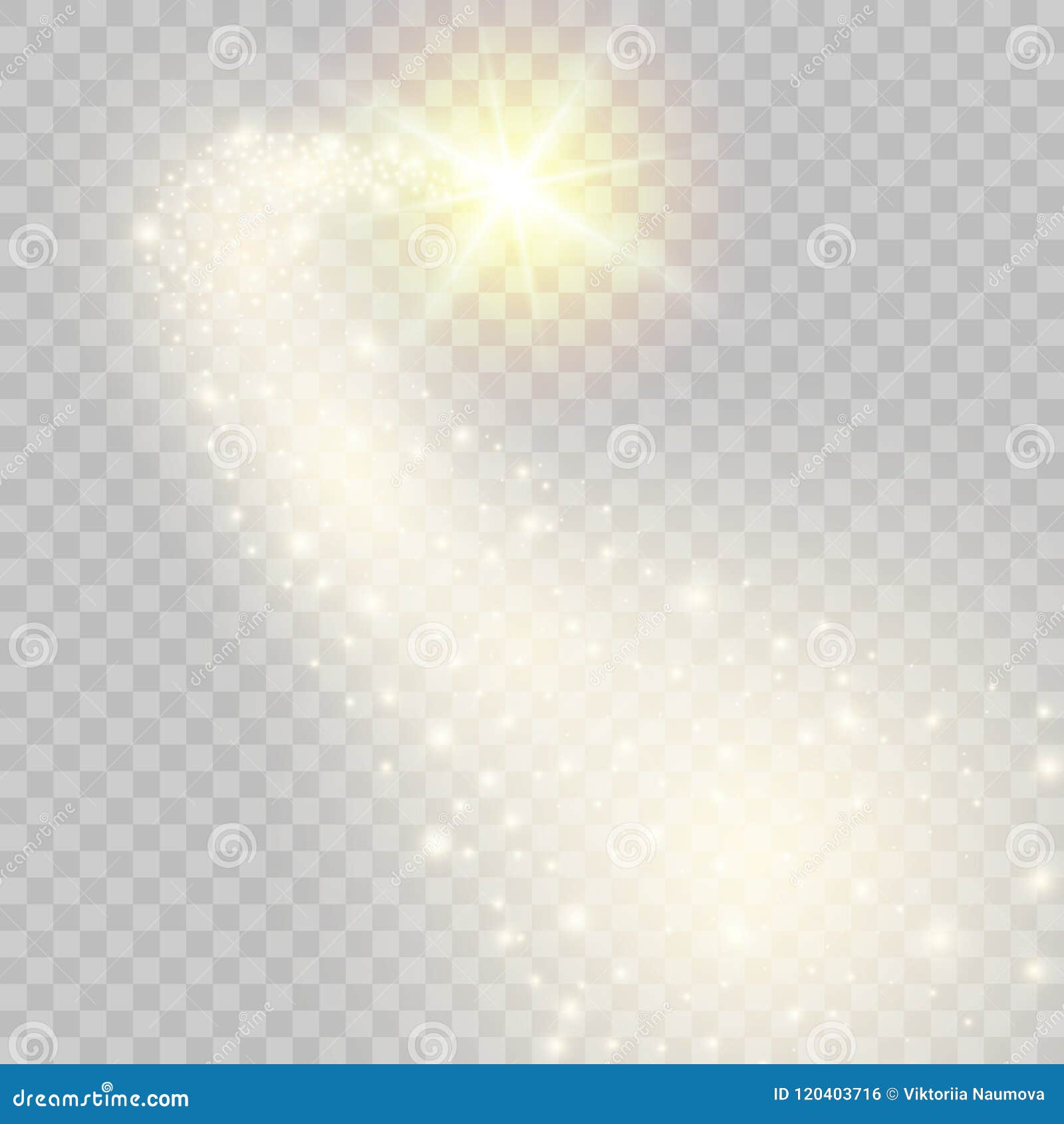 Vector Golden Sparkling Falling Star. Vector Illustration Stock Vector ...