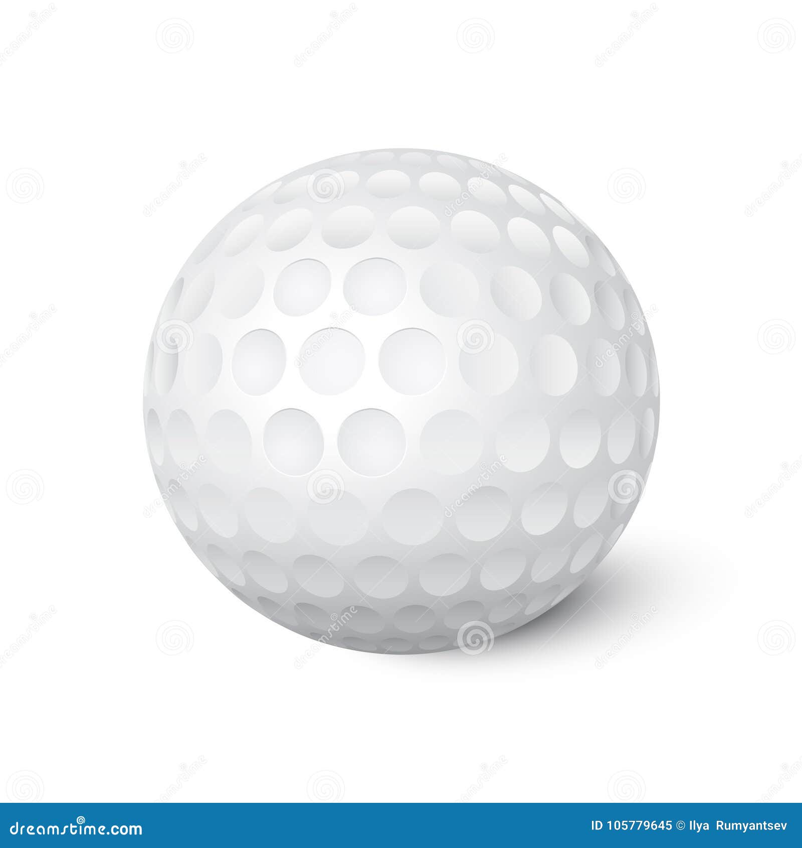 Vector golf ball stock vector. Illustration of goal - 105779645