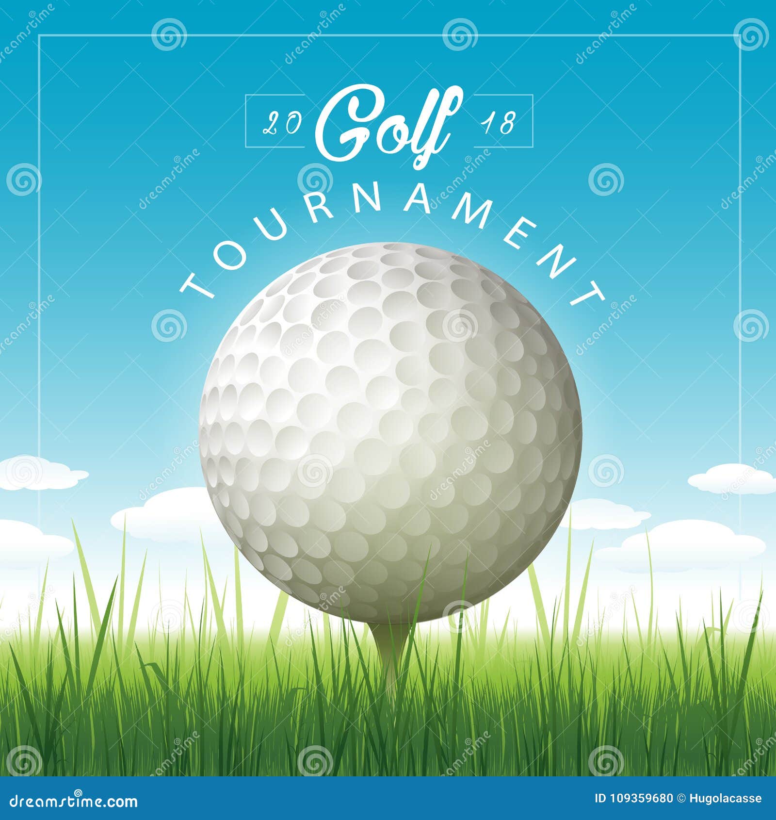 Vector Golf Tournament Background Stock Vector - Illustration of blue ...
