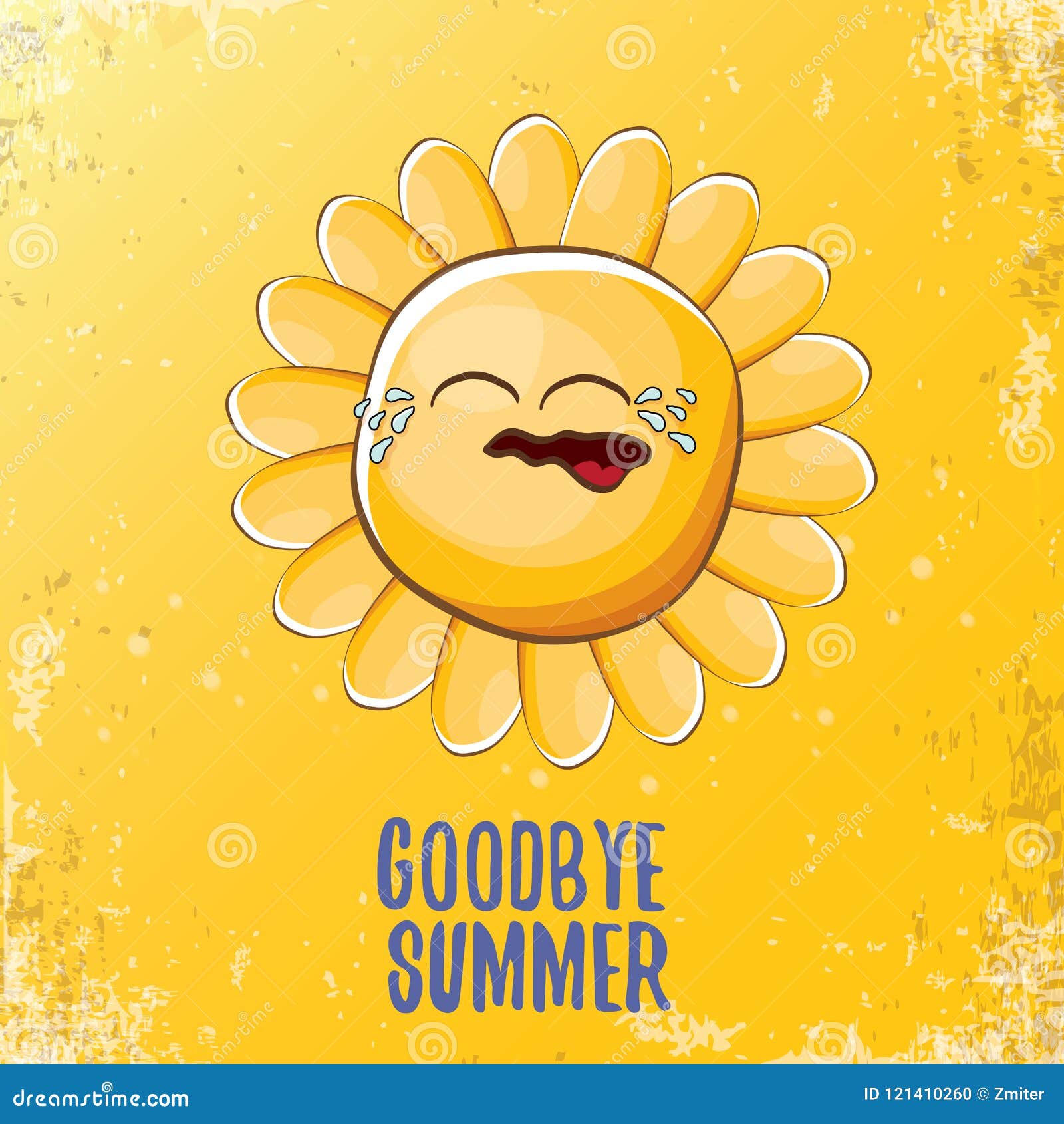 Vector Goodbye Summer Vector Ccreative Concept Illustration with Crying ...