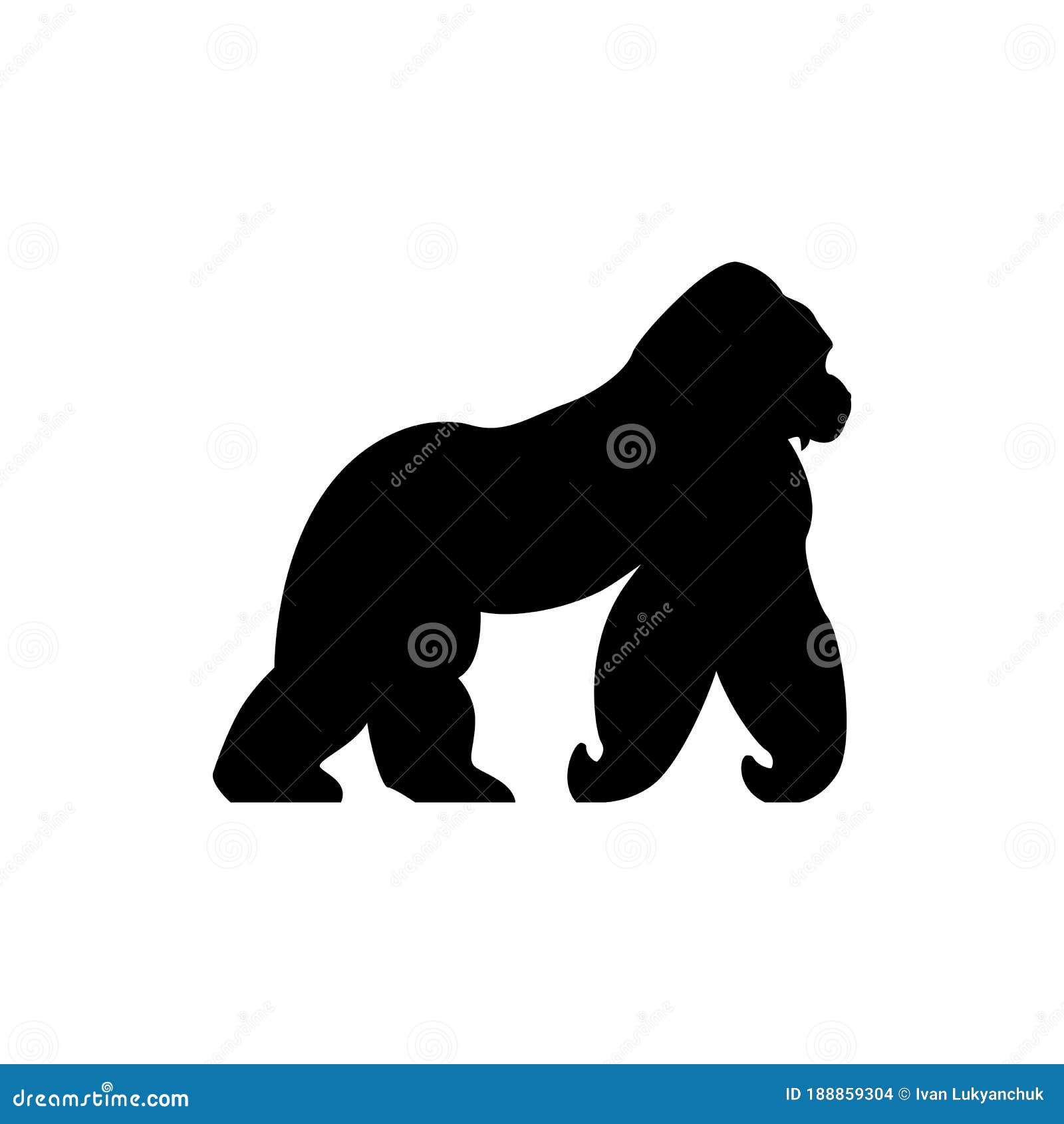 Silverback Gorilla Silhouette