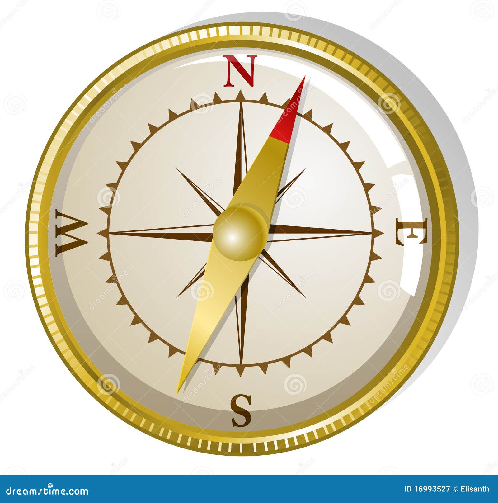 Vector gouden kompas vector illustratie. Illustration of maatregel ...