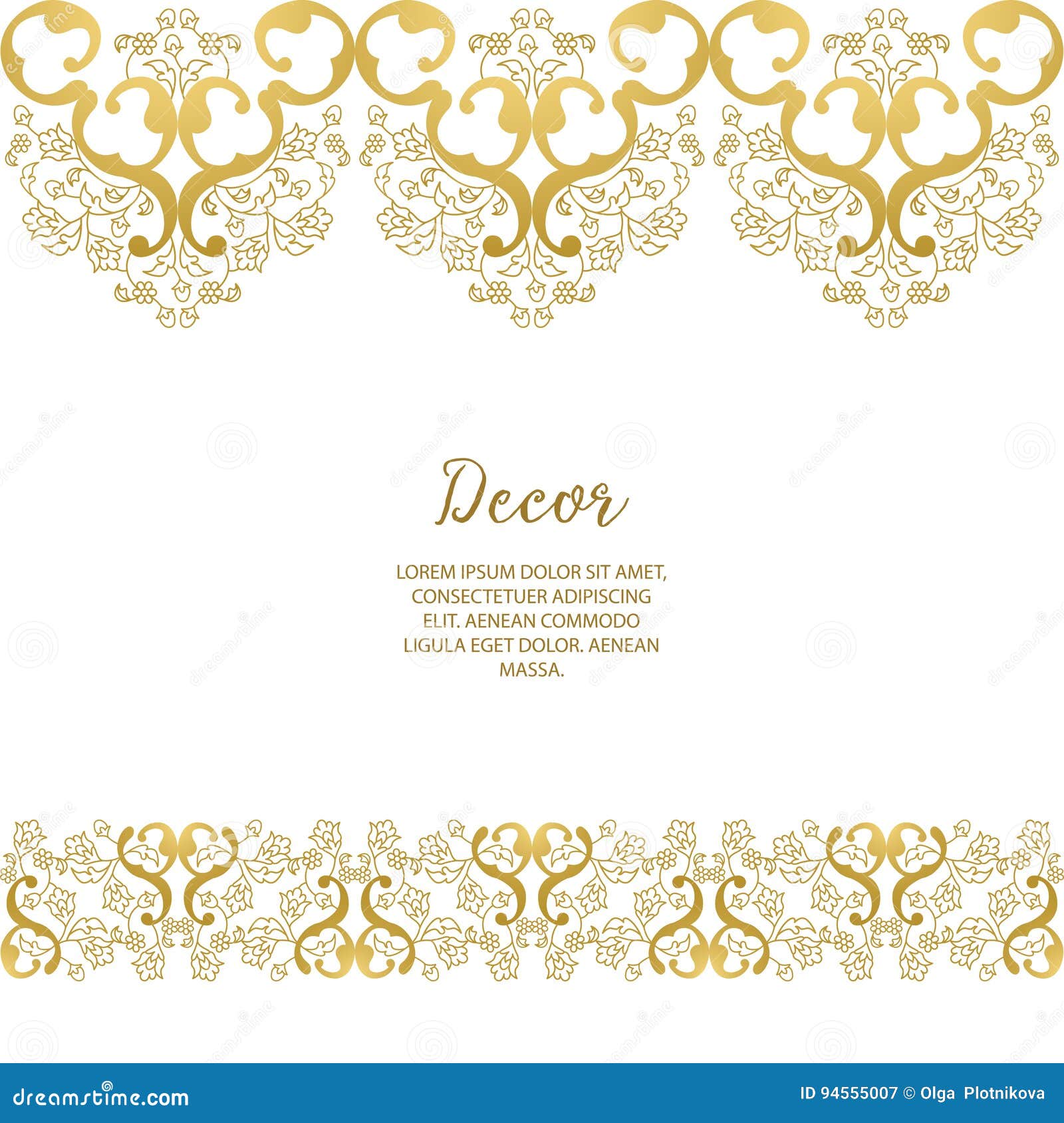 Vector Gouden Sier Decoratief Kader Vector Illustratie - Illustration ...