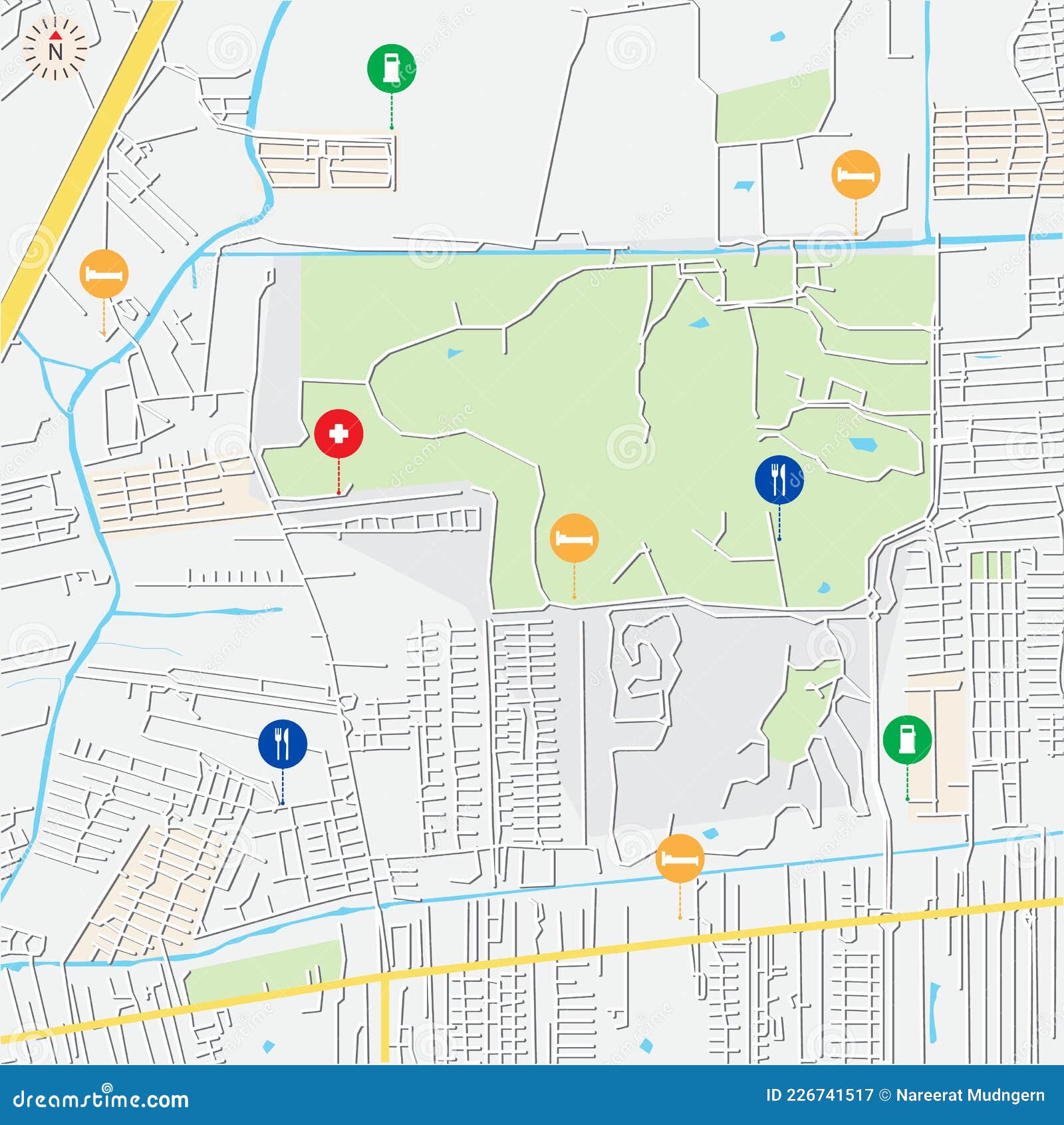 Vector Gps Map Shows005 stock vector. Illustration of geography - 226741517