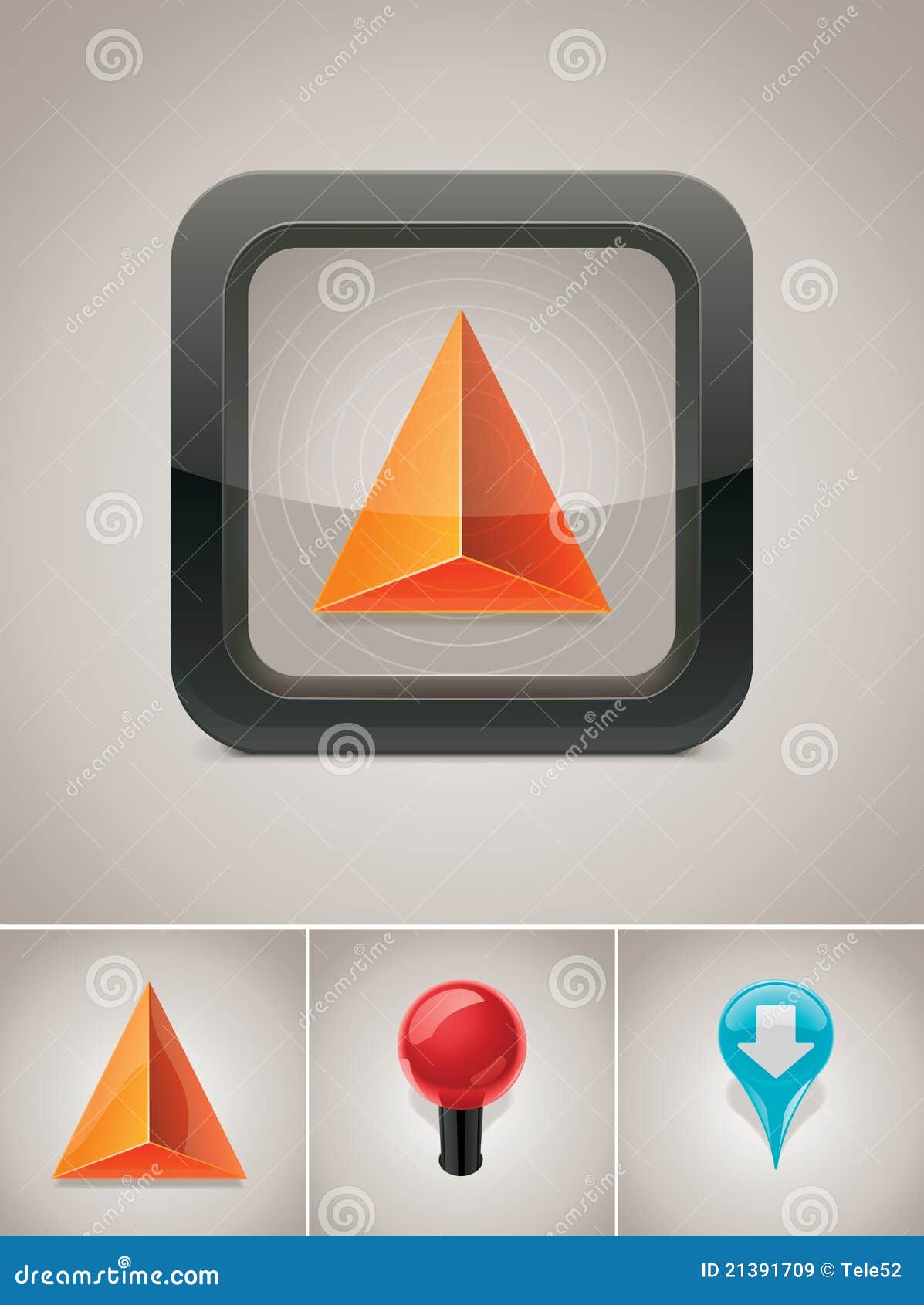 Vector GPS navigation icon stock vector. Illustration of arrow - 21391709