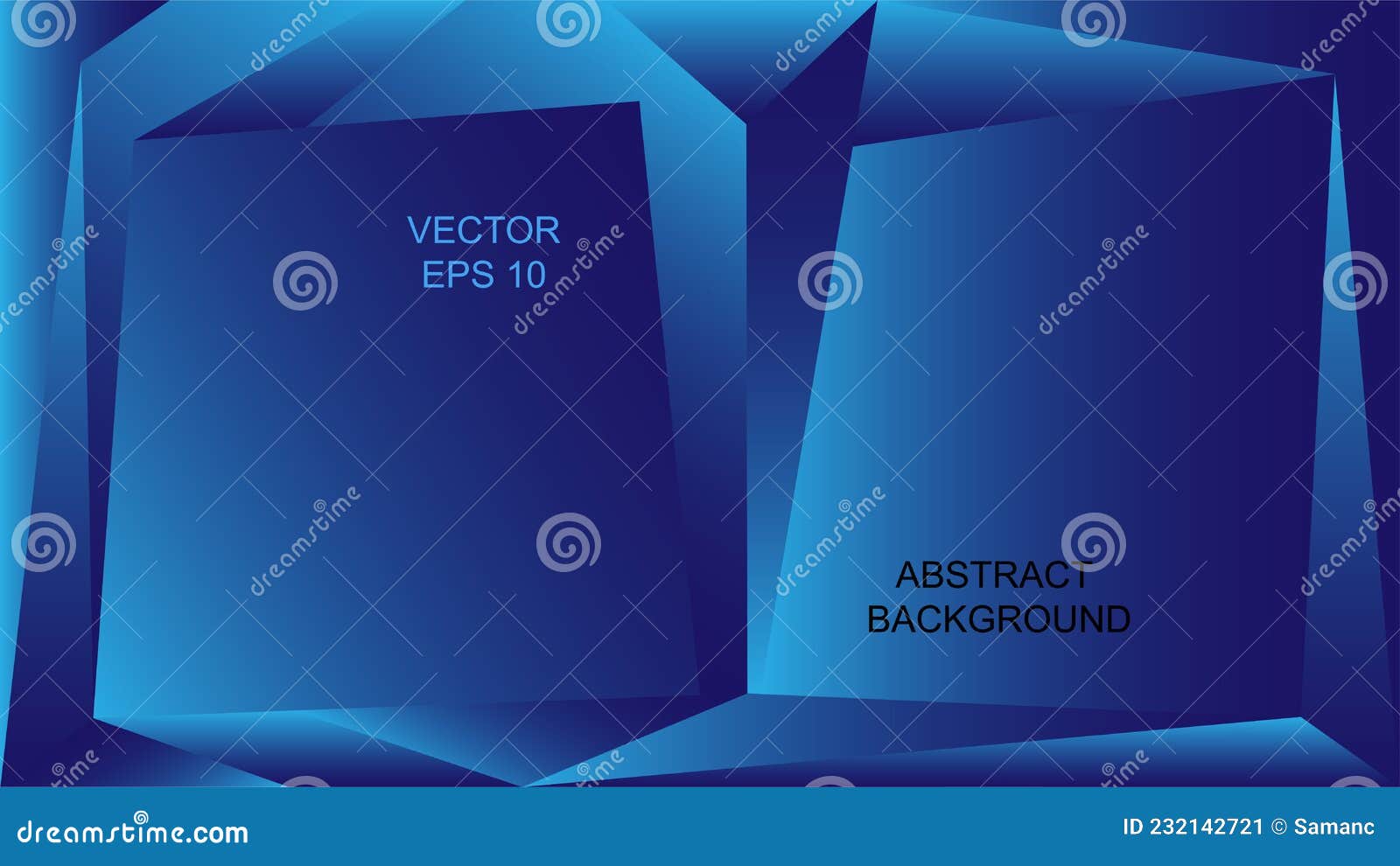 Vector Gradient Abstract Blue Frame for Text Stock Vector ...