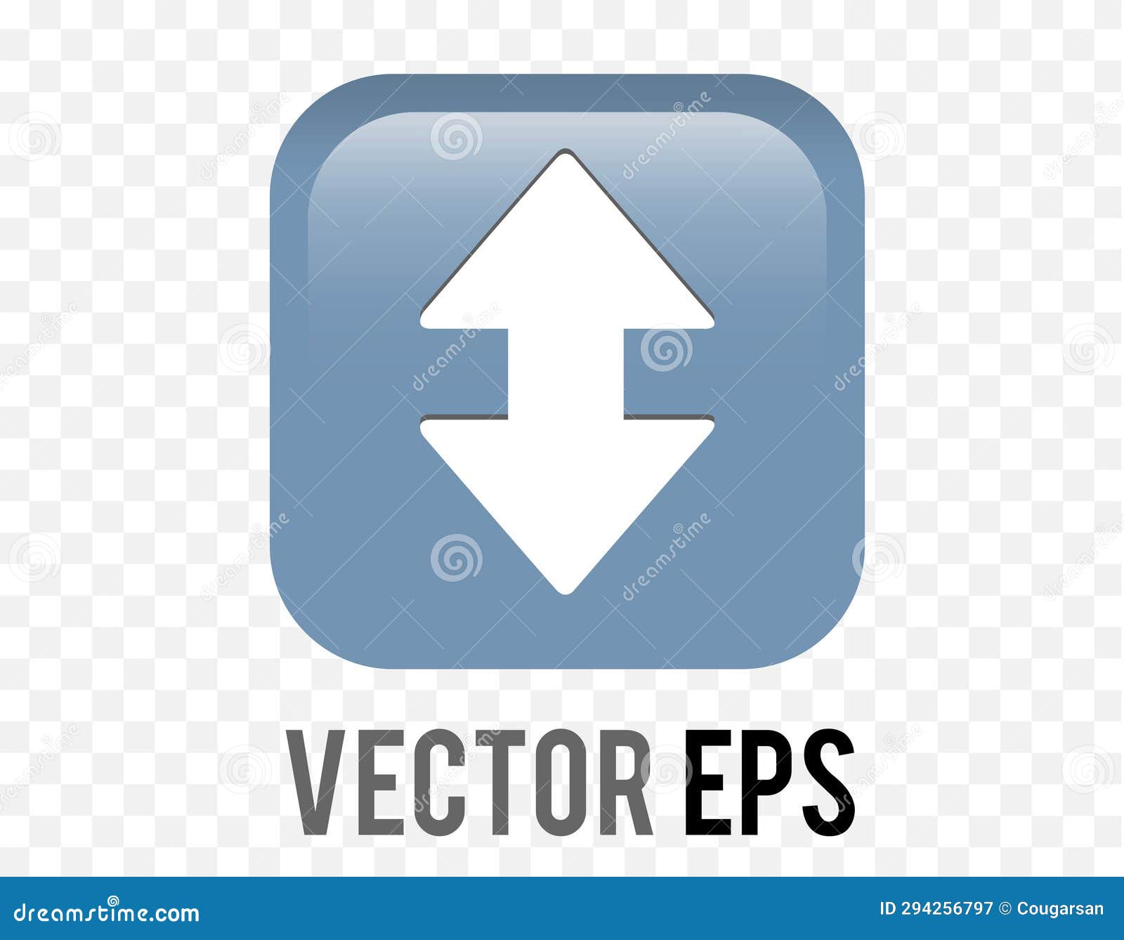 Gradient Arrowheads, Pointing Up Down Round Corner Square Icon Button ...