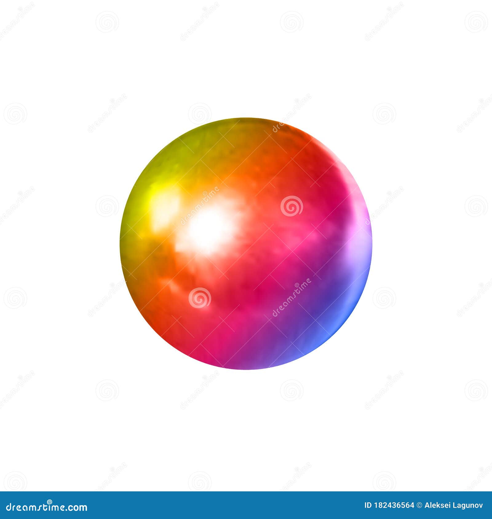 Vector Gradient Colorful 3D Ball Isolated on White Background ...
