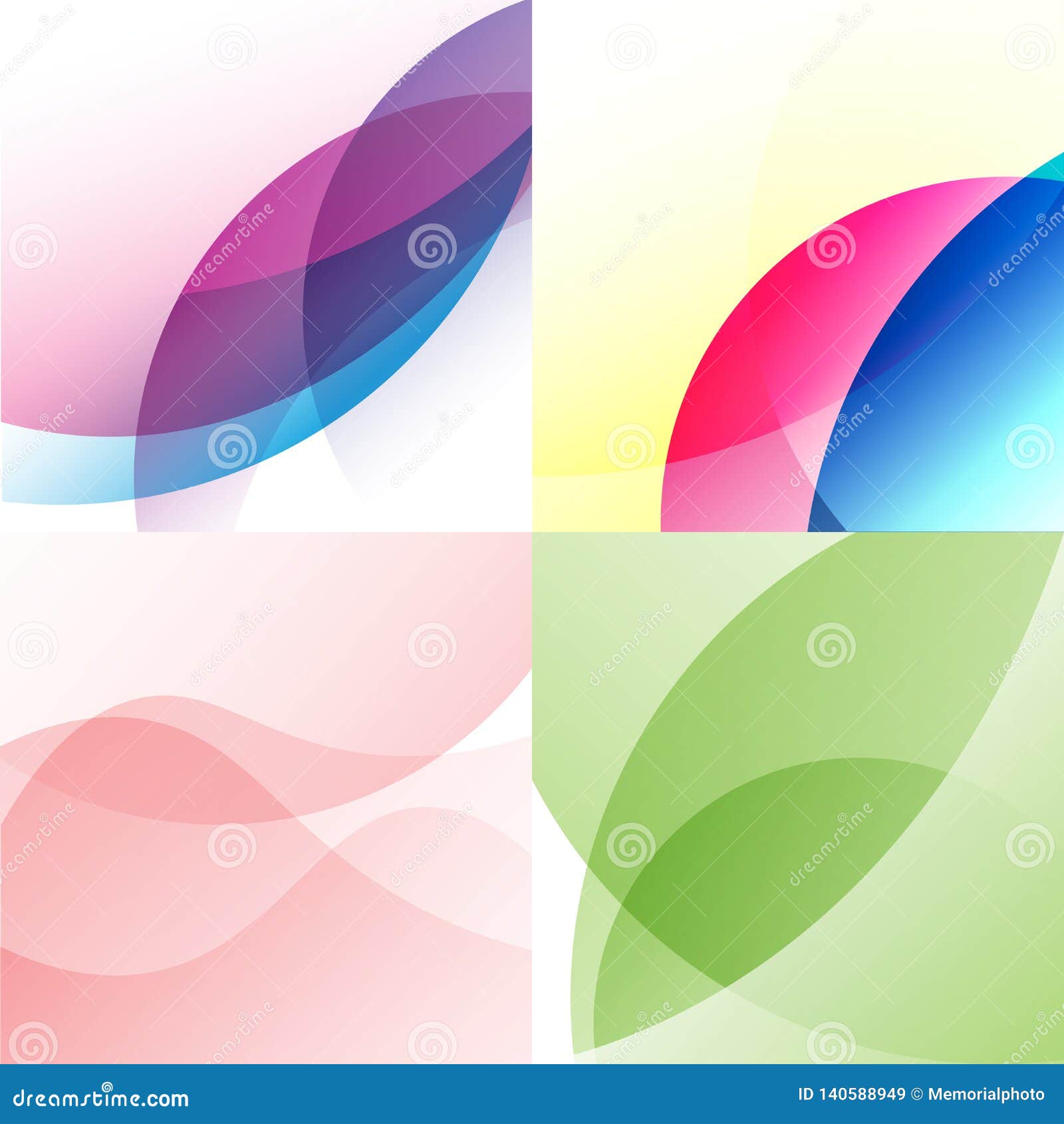 Gradient Curve Wave Colorful Shape Abstract Background Stock Vector