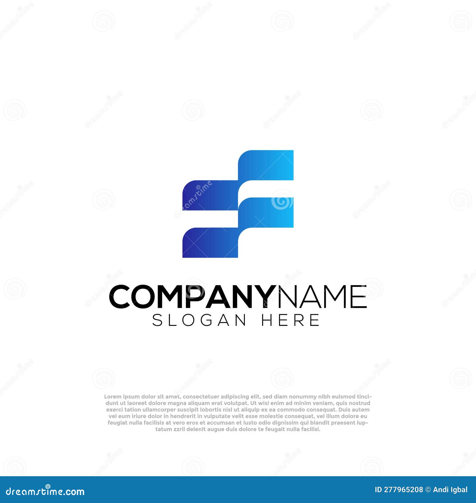 Vector Gradient F Letter Logo Template Stock Vector - Illustration of ...