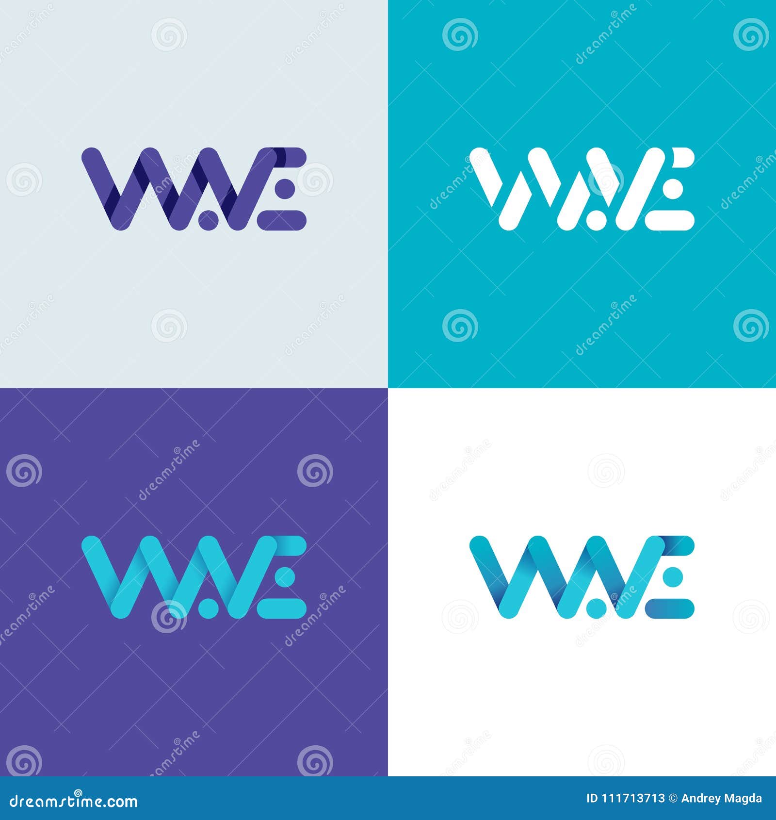 Vector Gradient and Flat Logos of Water Wave in Four Styles Stock ...
