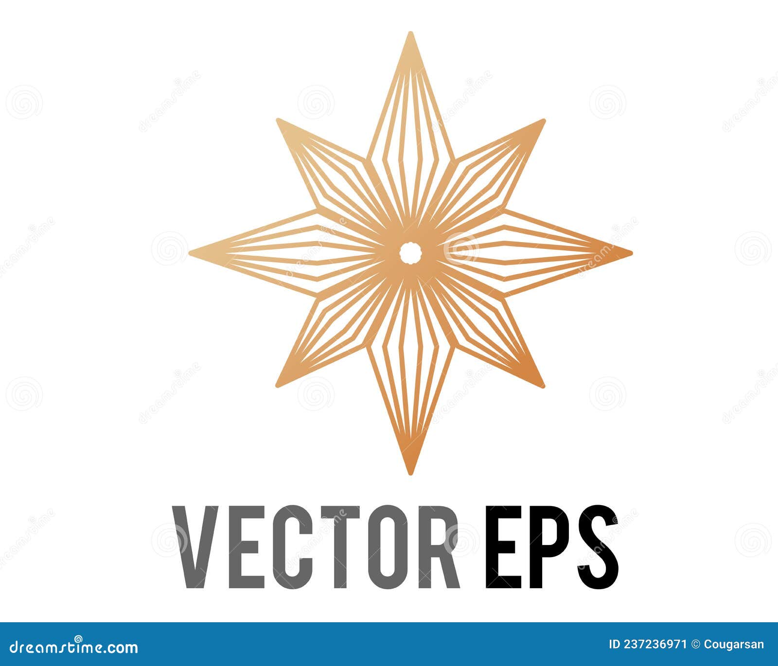 Vector Gradient Gold Glowing Star Outline Icon for Holiday Decoration ...