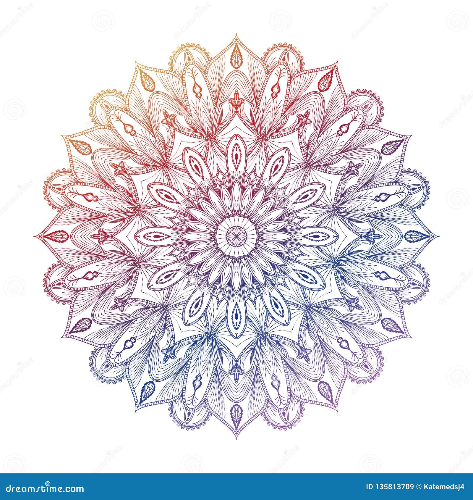Vector Gradient Mandala. Colorful Gradient Mandala. Stock Vector ...
