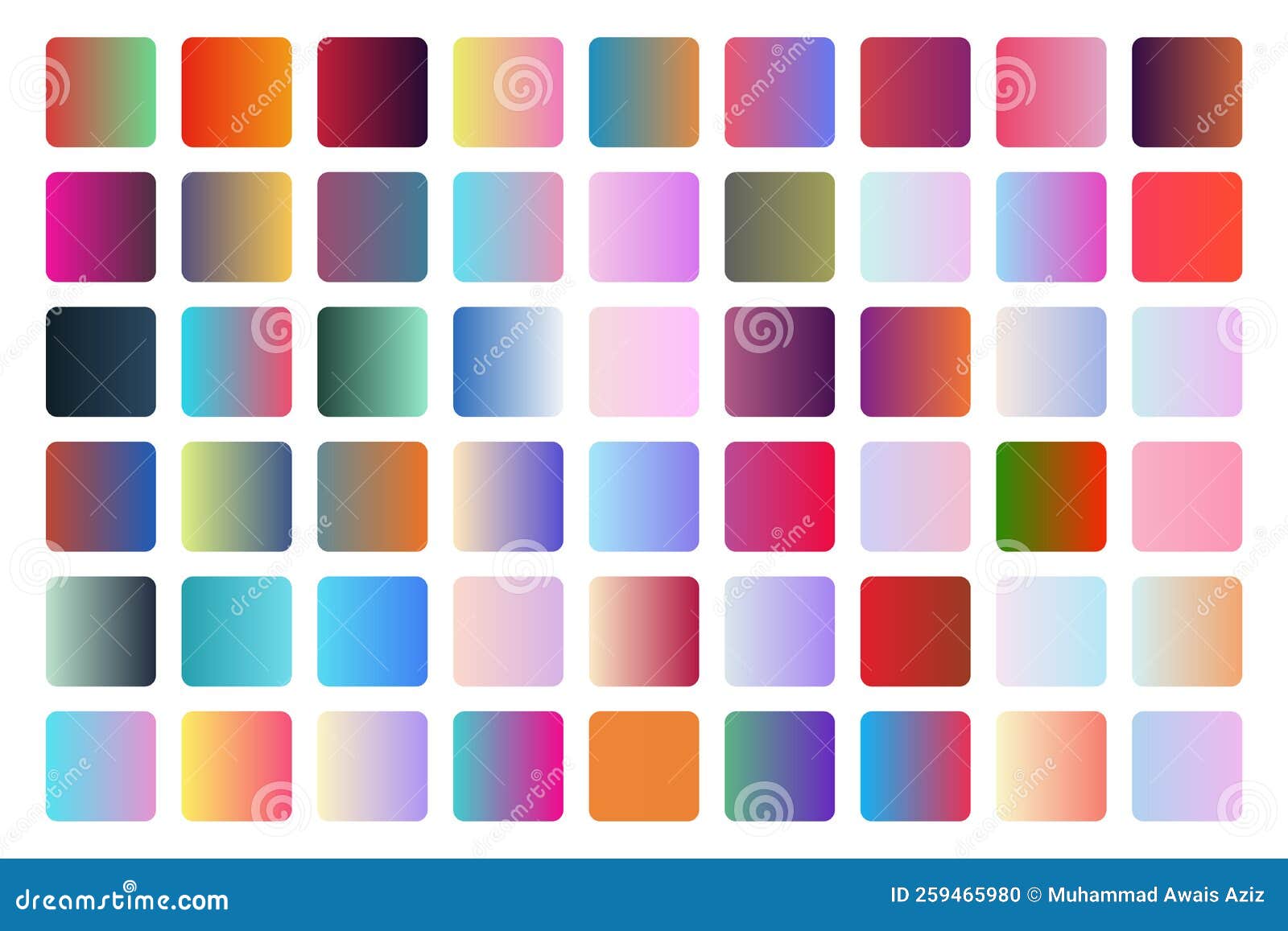 Vector Gradient Set. Multicolor Sphere Stock Vector - Illustration of ...