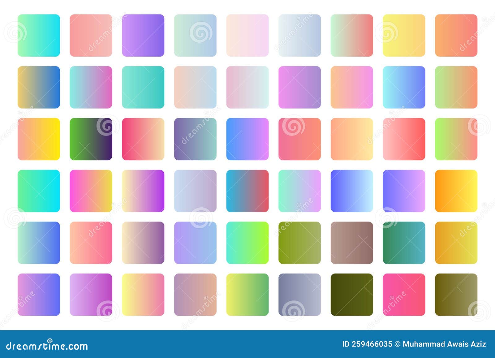 Vector Gradient Set. Multicolor Sphere Stock Vector - Illustration of ...