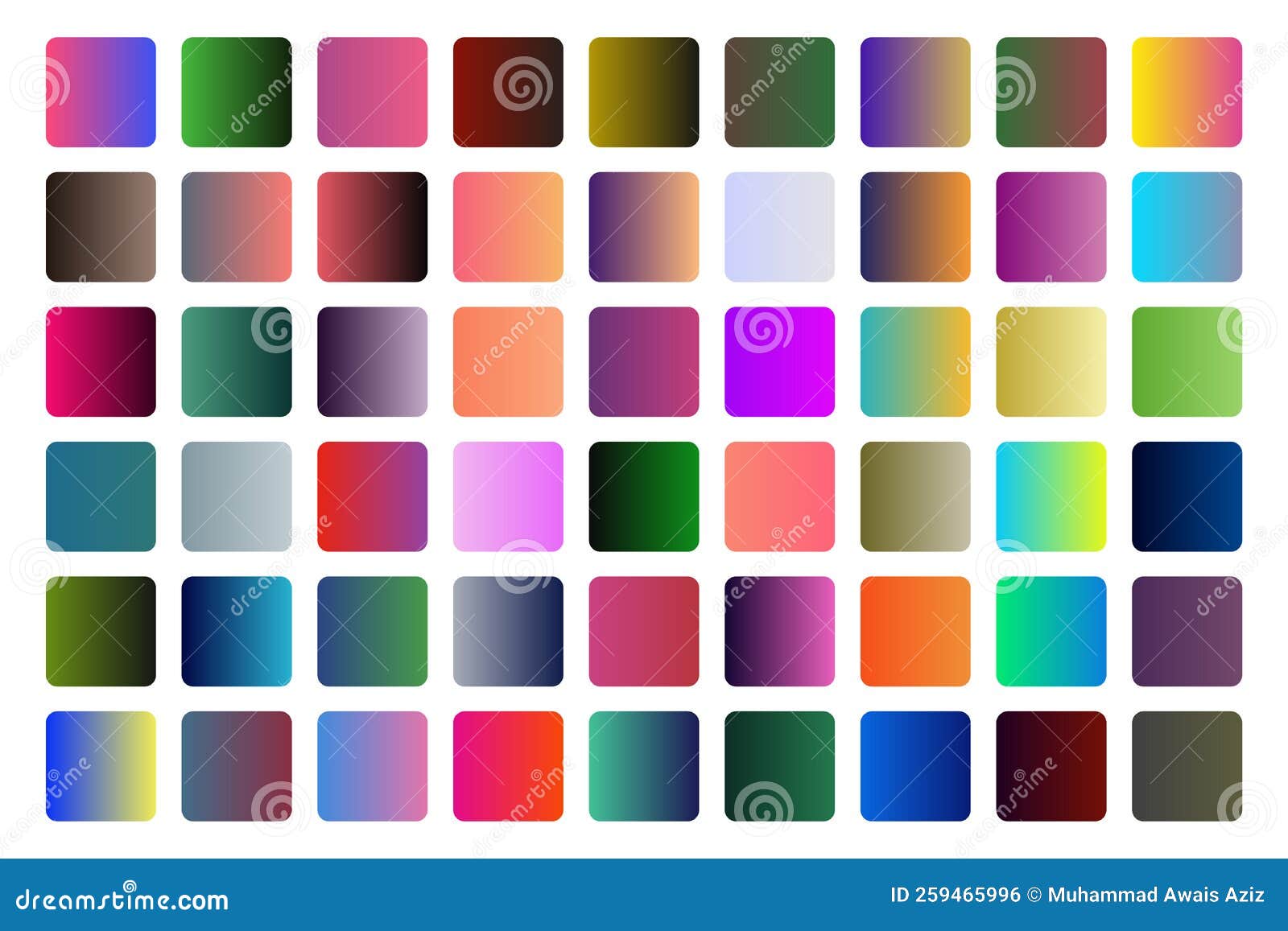 Vector Gradient Set. Multicolor Sphere Stock Vector - Illustration of ...