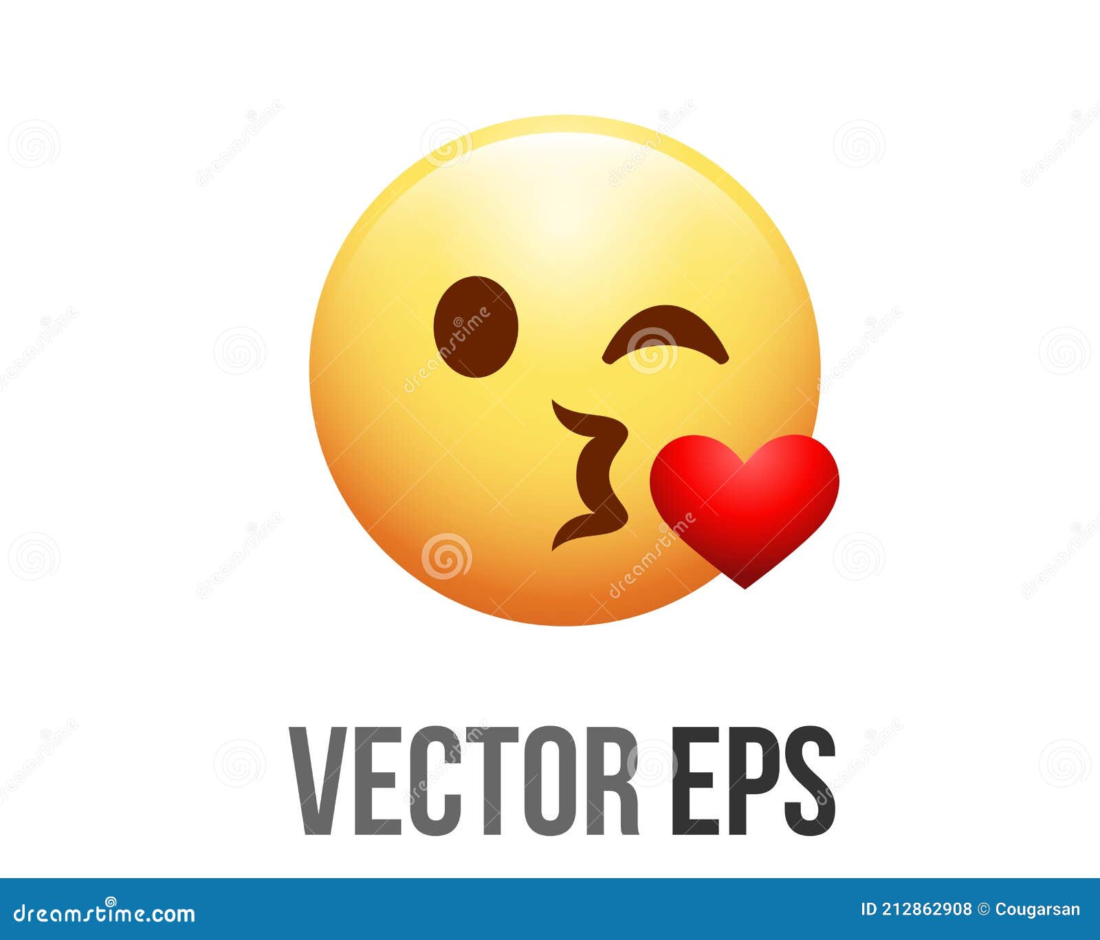 Smiley Kissing Face Vector Set. Smileys Emoticon Blushing And In Love ...
