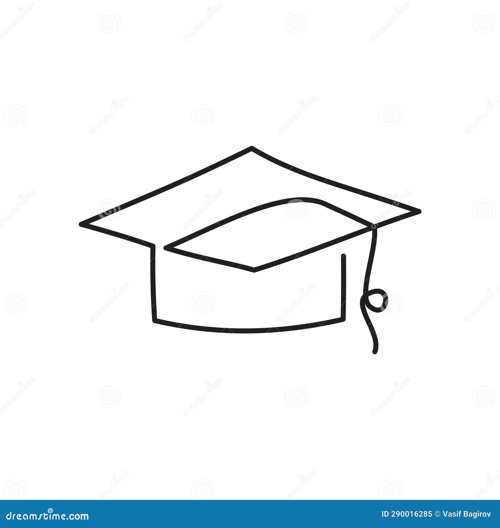 Vector Graduation Cap. Studing in College Stock Vector - Illustration ...