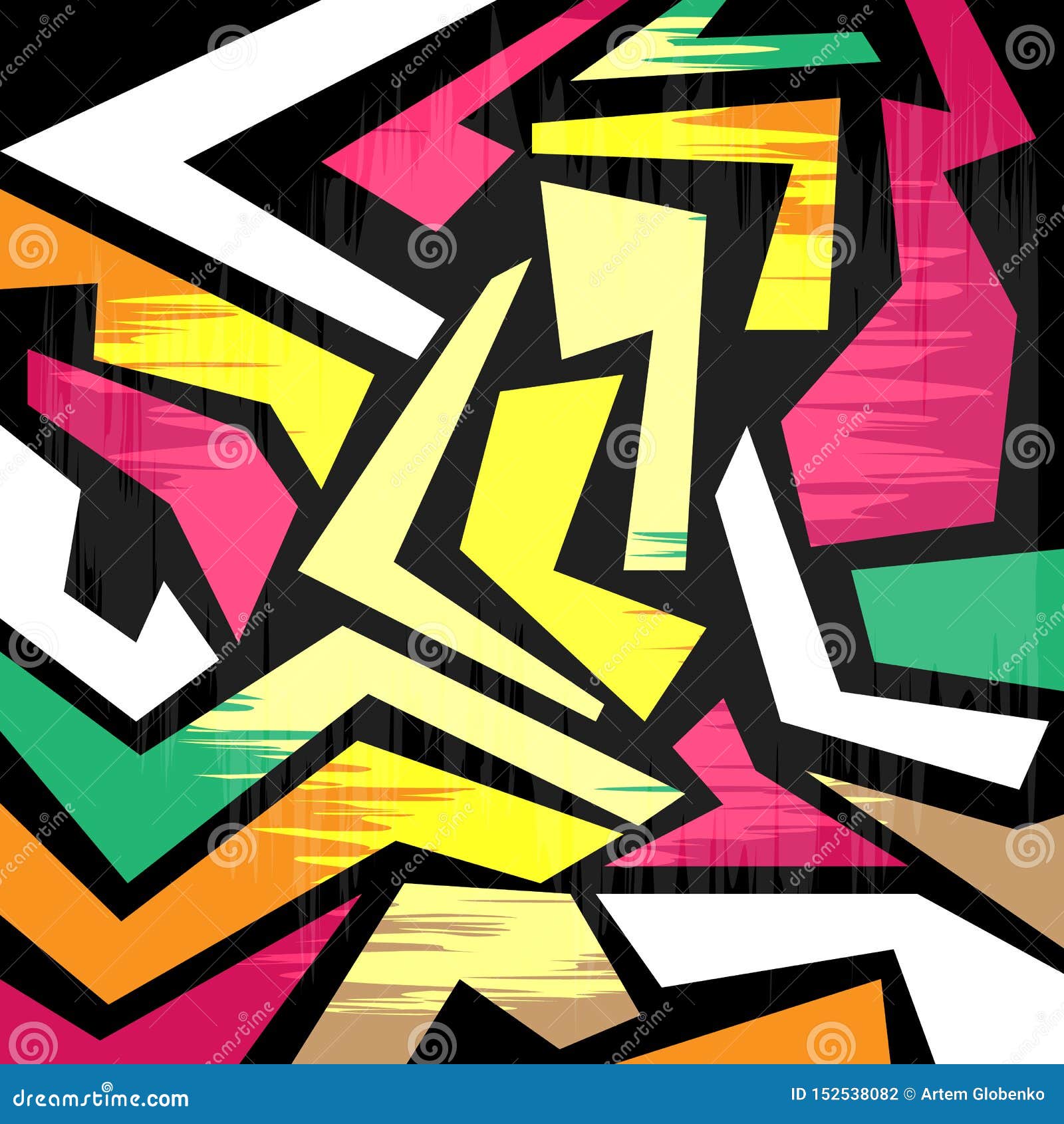 Vector Graffiti, Colorful Background. Stylish Underground Background ...