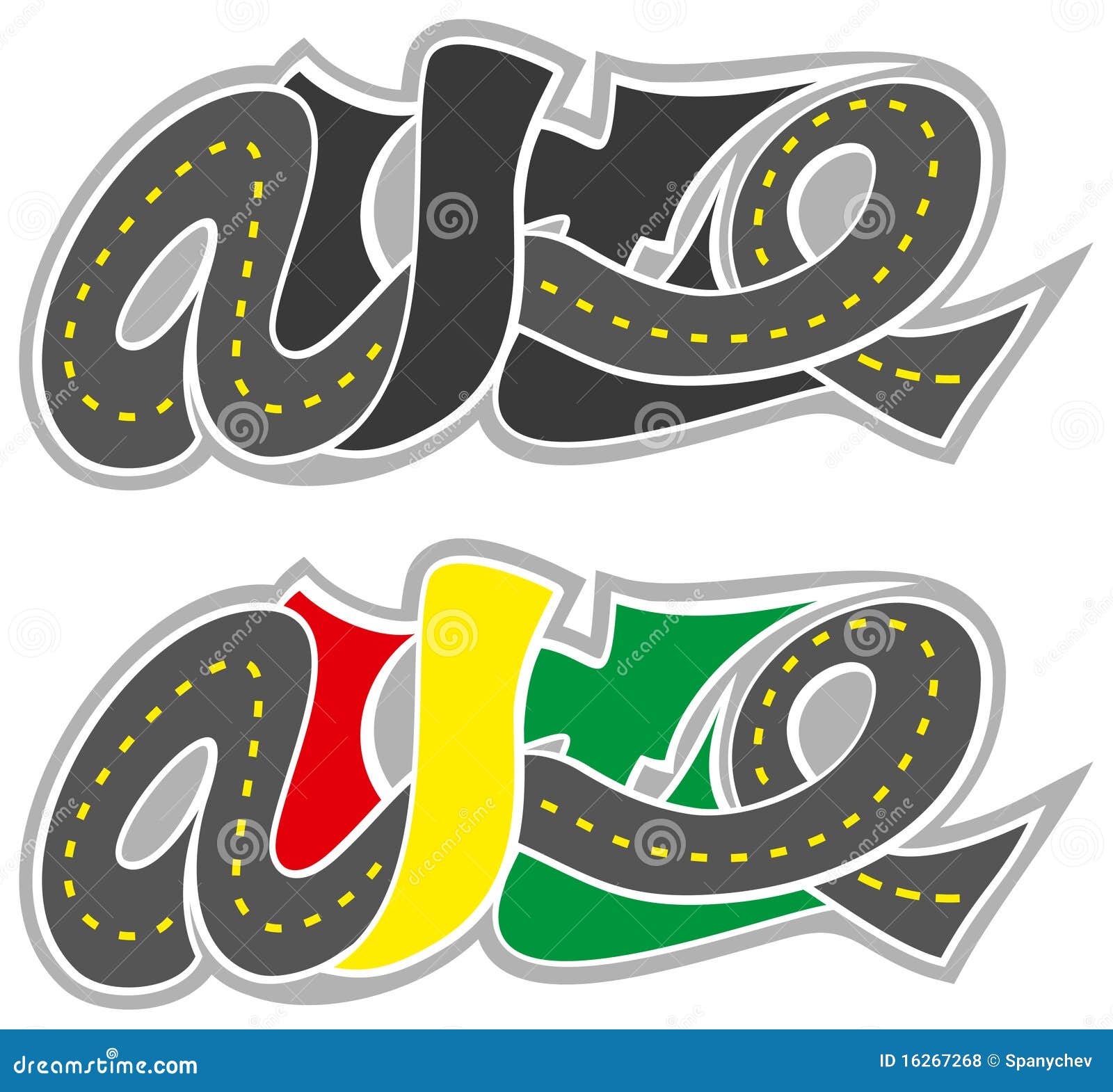 Vector Graffiti Road Auto Logo Stock Vector - Illustration of elements ...