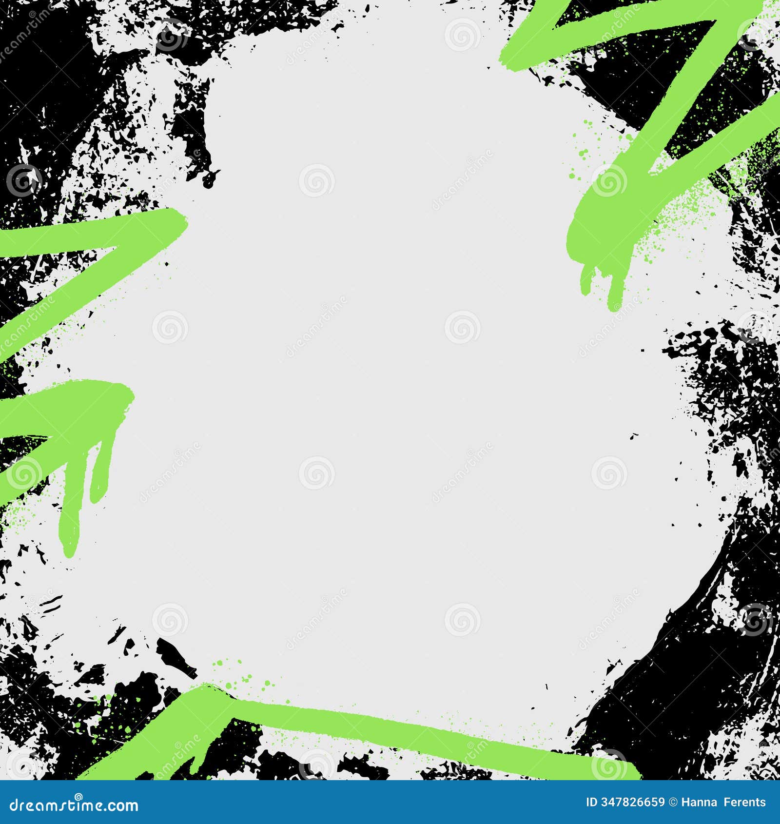 Vector Graffiti Spray Frame With Acid And Punk Elements. Black And ...