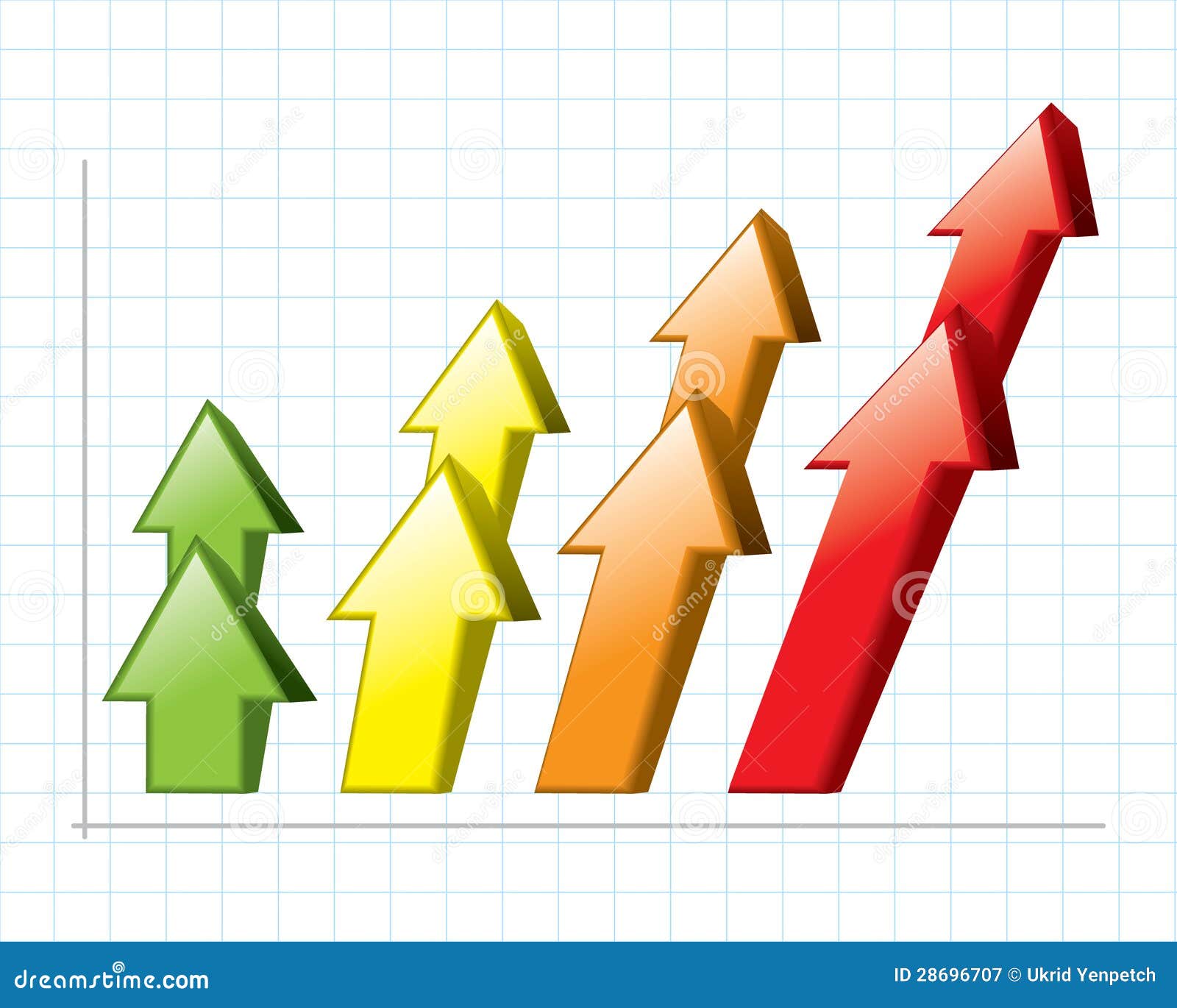 Vector graph chart arrow stock vector. Illustration of investment ...