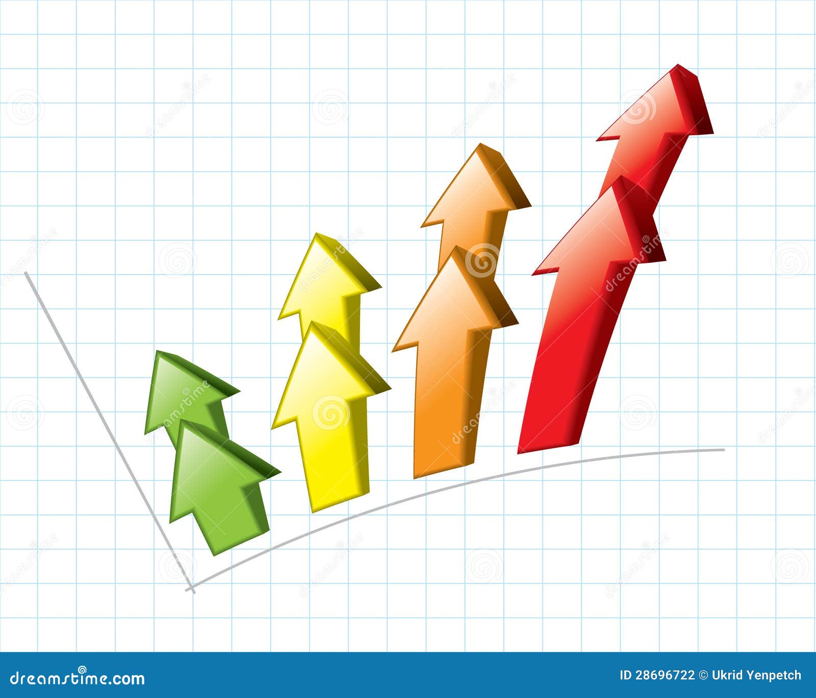 Vector graph chart arrow stock vector. Illustration of profit - 28696722