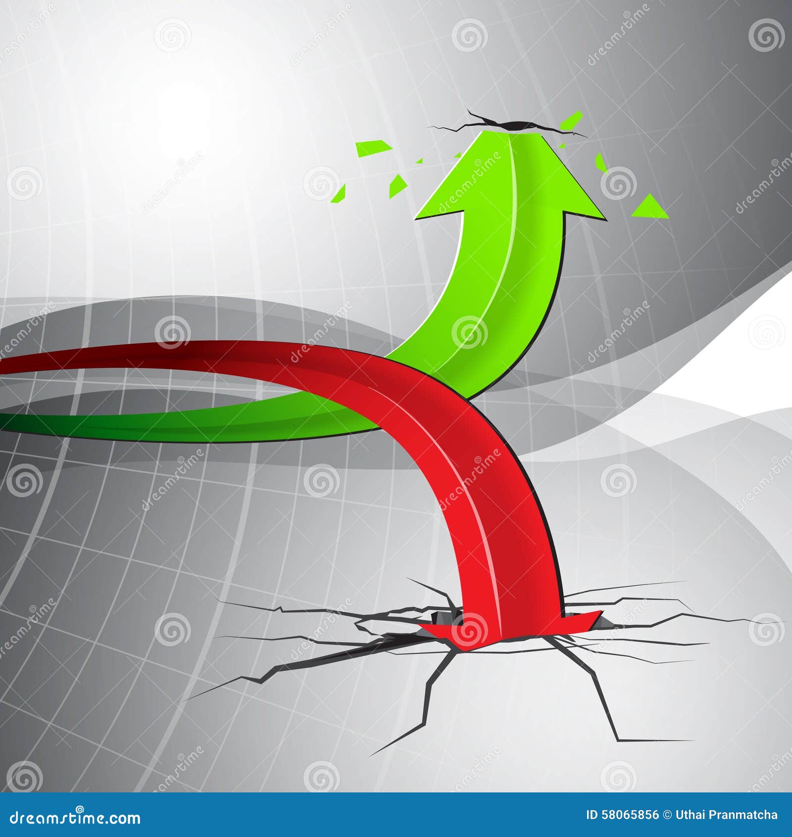 Vector Graph Chart Arrow for Business Strategy Stock Vector ...