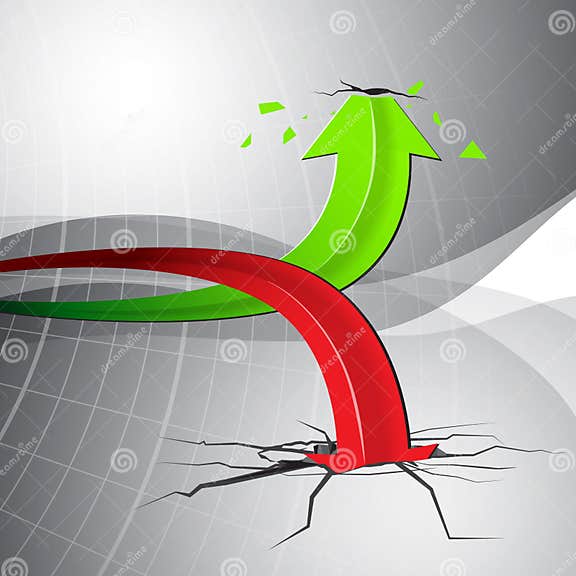 Vector Graph Chart Arrow for Business Strategy Stock Vector ...