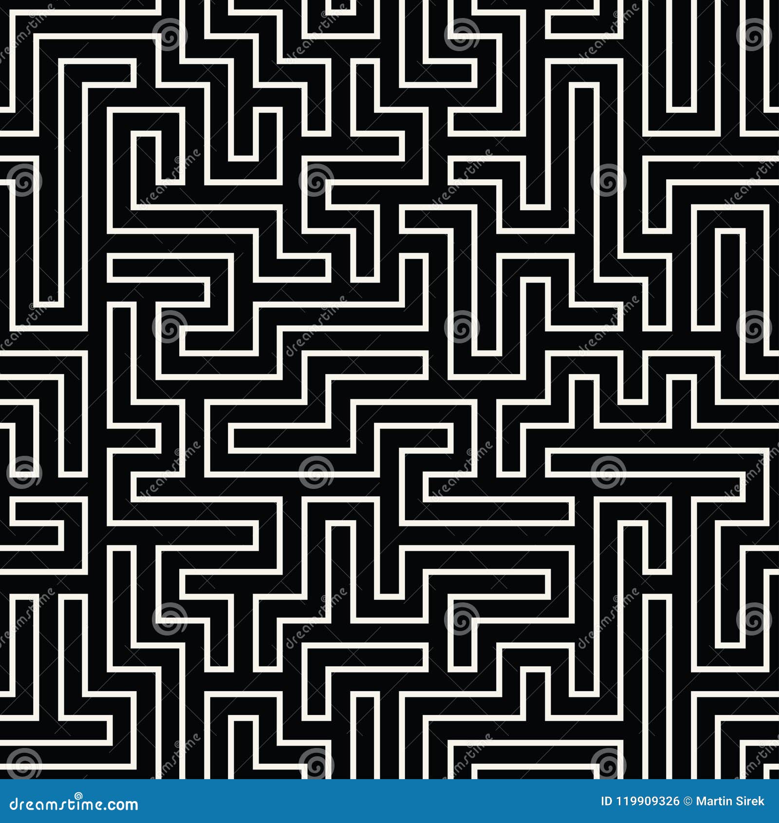 Vector Graphic Abstract Geometry Maze Pattern Stock Vector ...