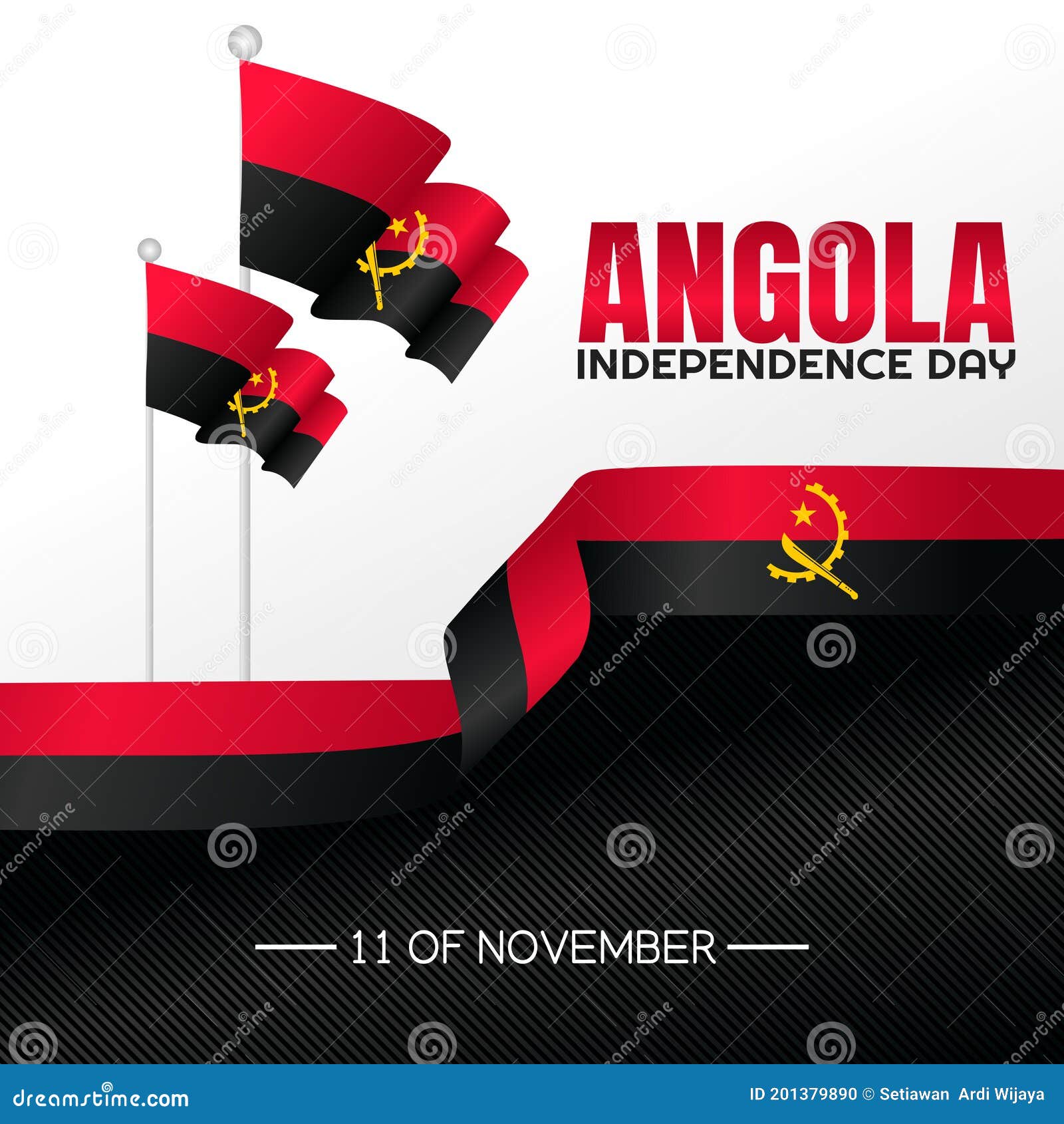 Vector Graphic of Angola Independence Day Stock Vector - Illustration ...