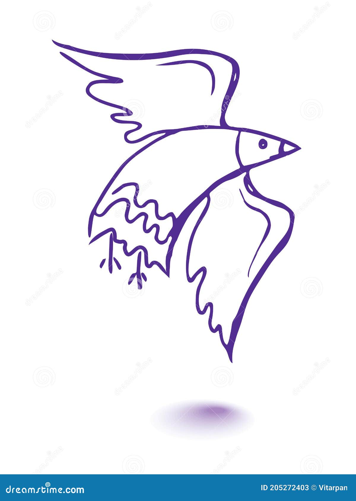 Vector Graphic, Stylized Image of Dove of Peace Stock Vector ...