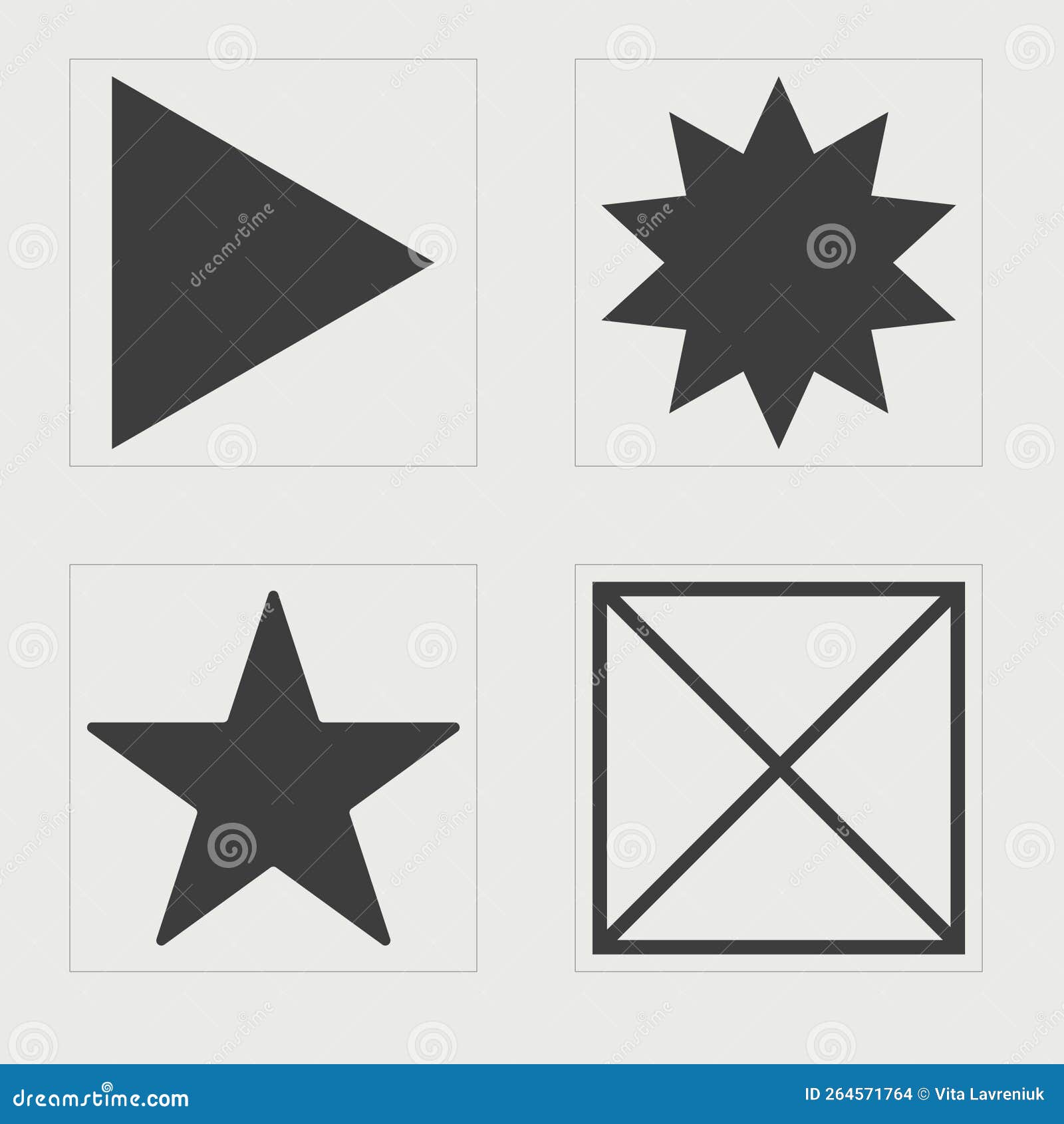 Vector Graphic Assets Set. Big Collection of Abstract Graphic Geometric ...