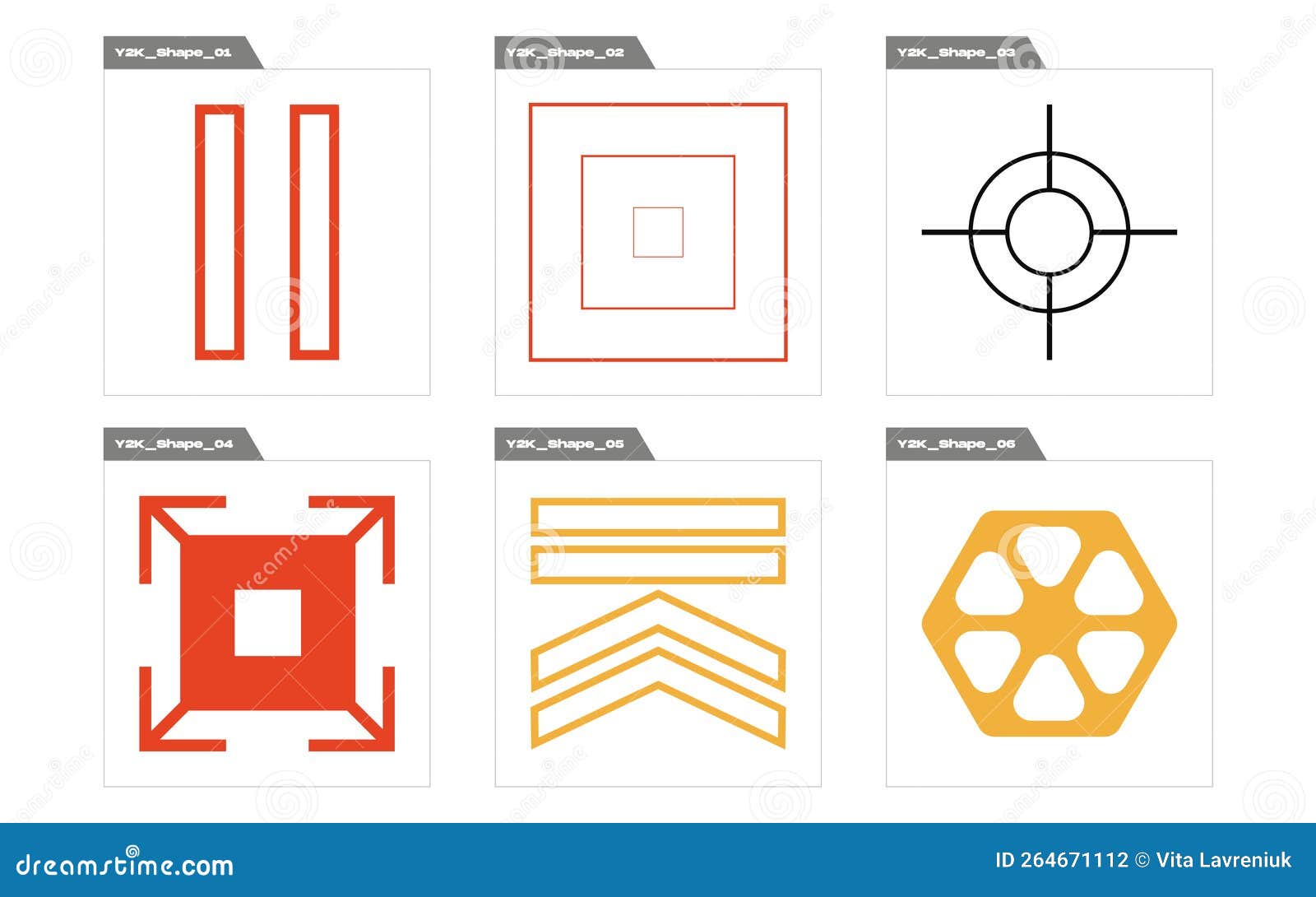 Vector Graphic Assets Set. Big Collection of Abstract Graphic Geometric ...