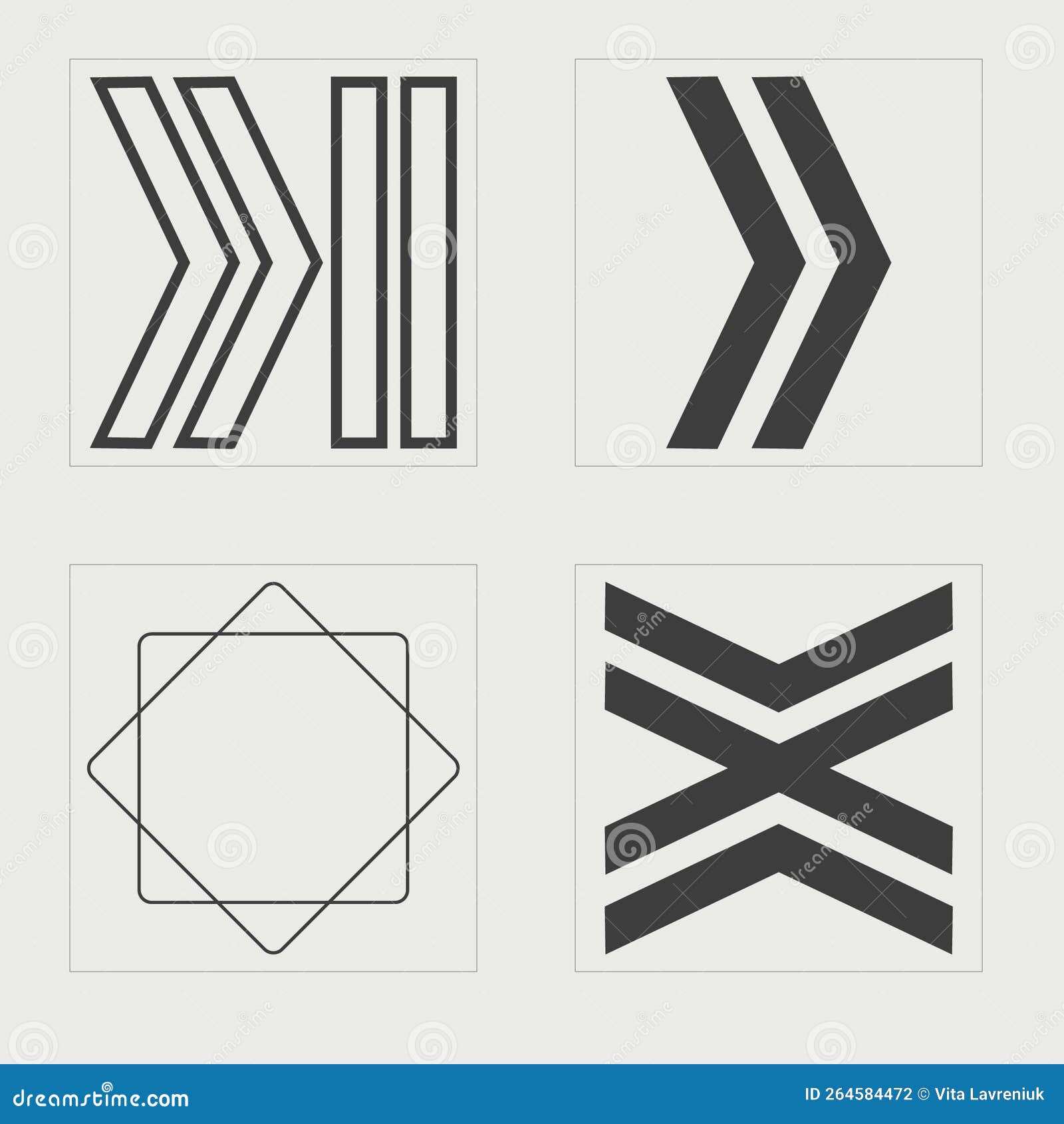 Vector Graphic Assets Set. Extraordinary Graphic Assets. Templates for ...