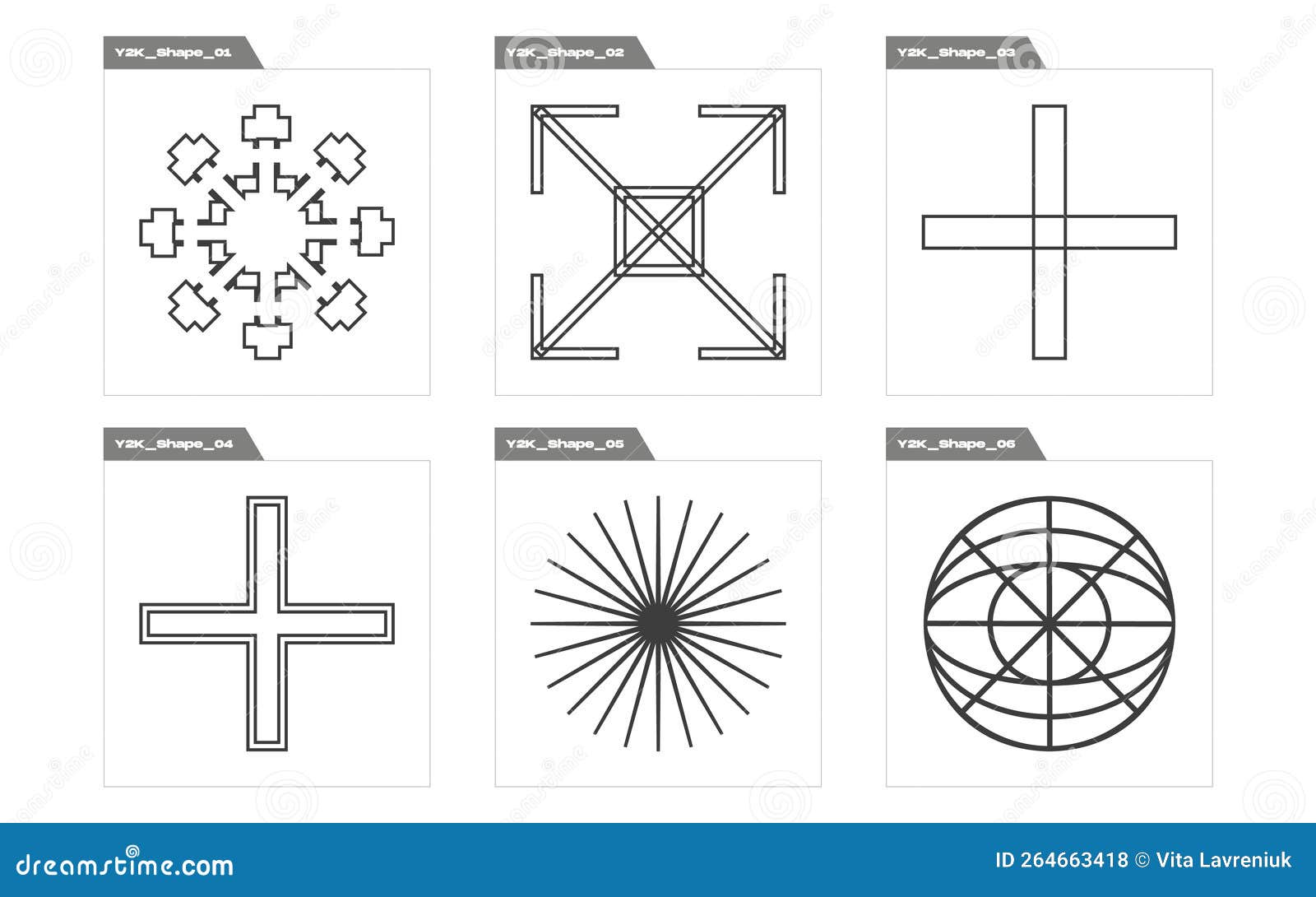 Vector Graphic Assets Set. Large Set of Retro Objects for Design. for ...