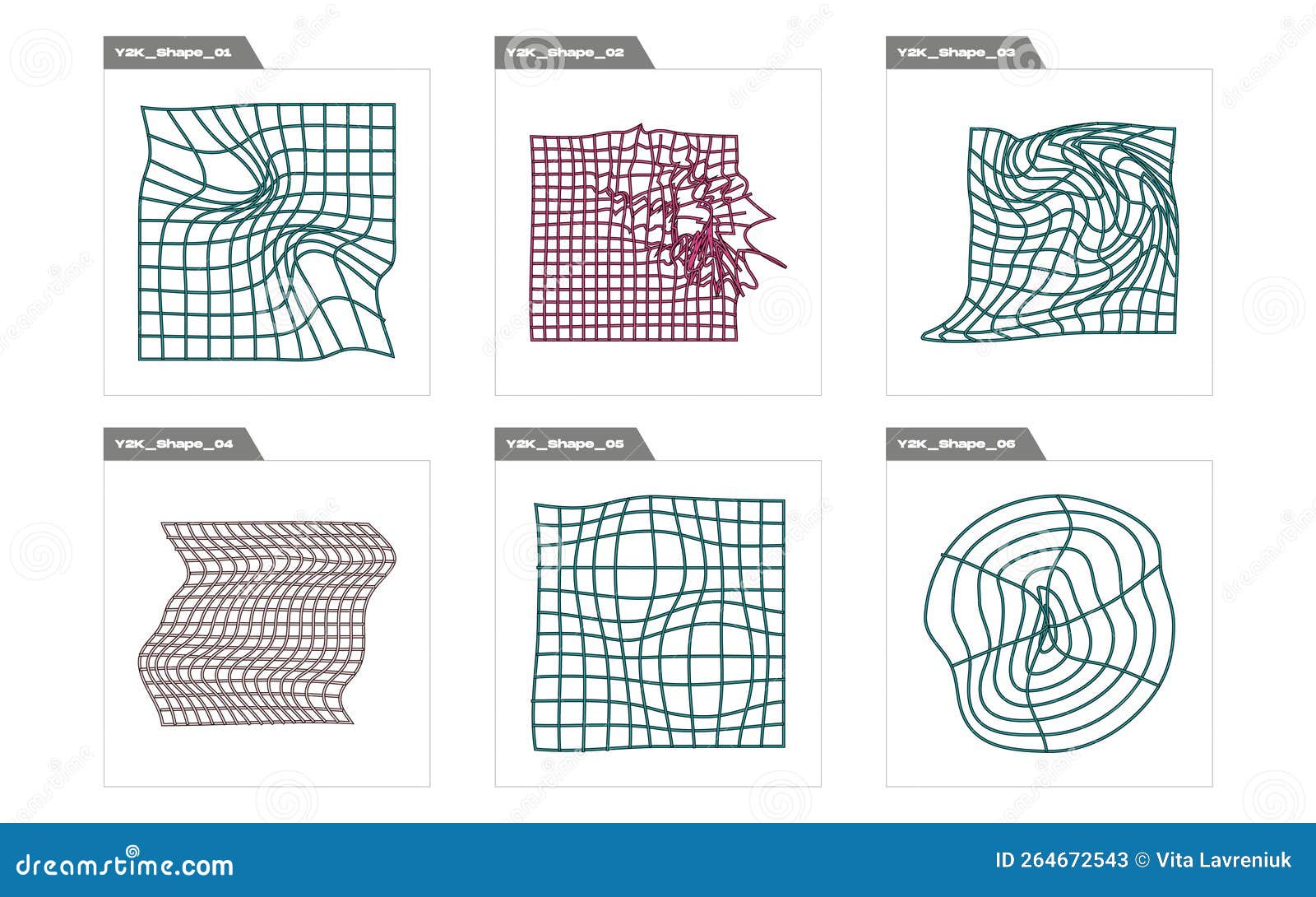 Vector Graphic Assets Set. Trendy Geometric Postmodern Figures. Modern ...