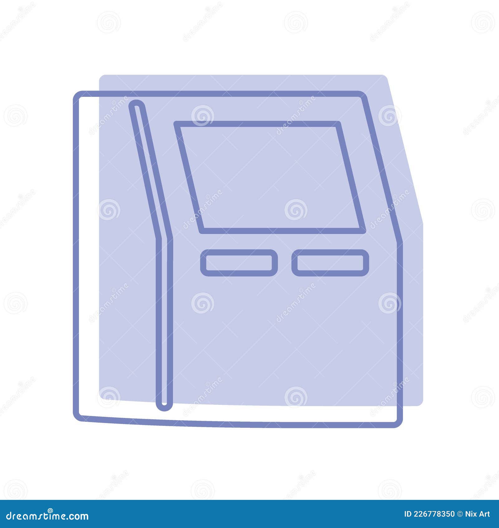 Vector Graphic of ATM Machine - Twins Style - Simple Illustration ...