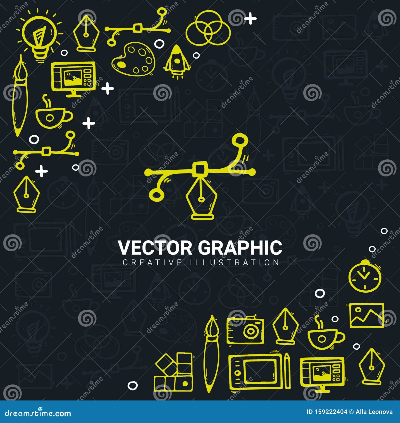 Vector Graphic. Background with Doodle Design Elements. Stock Vector ...