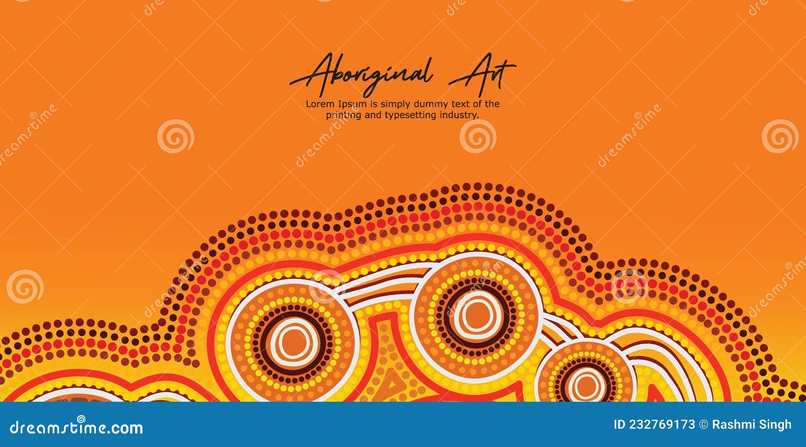 Aboriginal Banner Artwork stock illustration. Illustration of banner ...