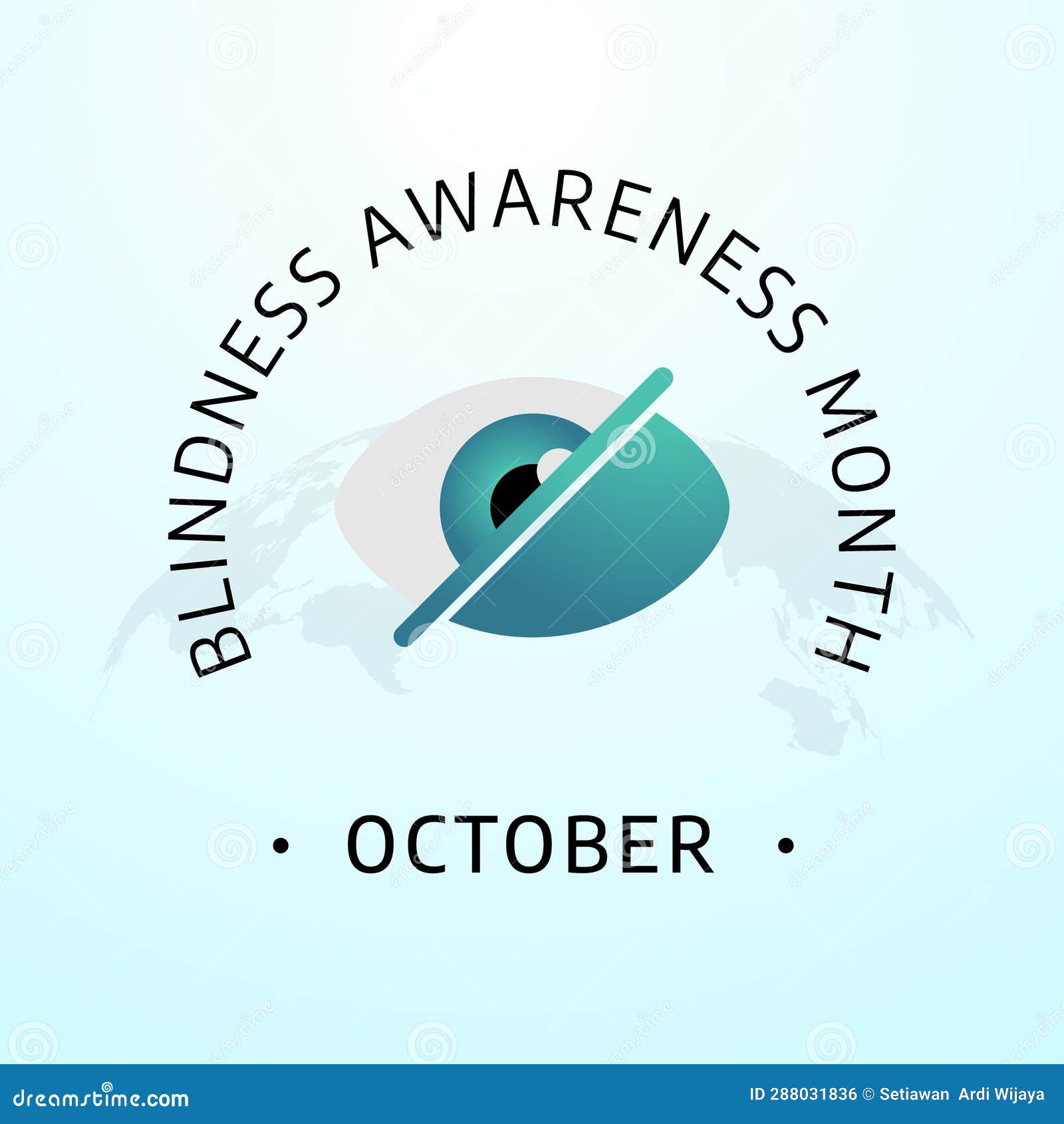 Blindness Awareness Month Banner Vector Illustration | CartoonDealer ...